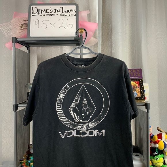 Vintage 90s Volcom Men’s L Faded Black Grahic VTG Tee | Grailed