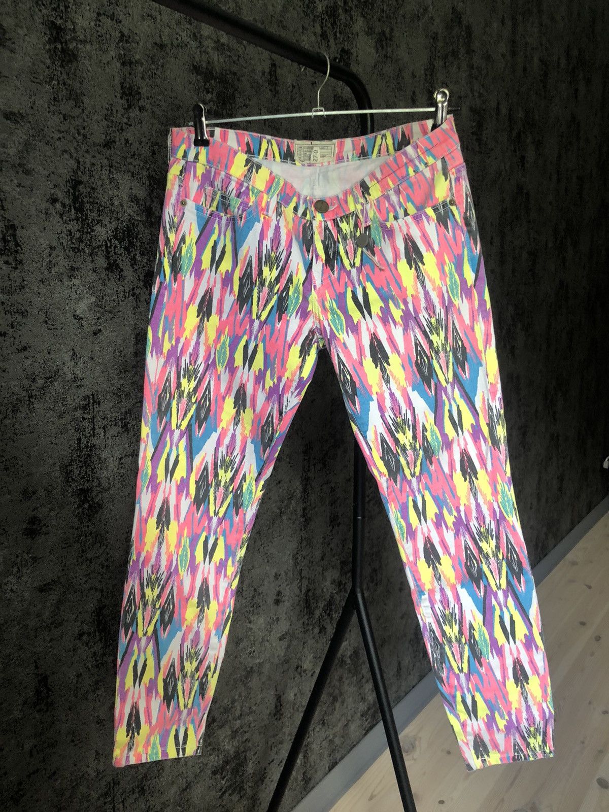 Current/Elliot × Made In Usa Current/Elliot neon arrow jeans | Grailed