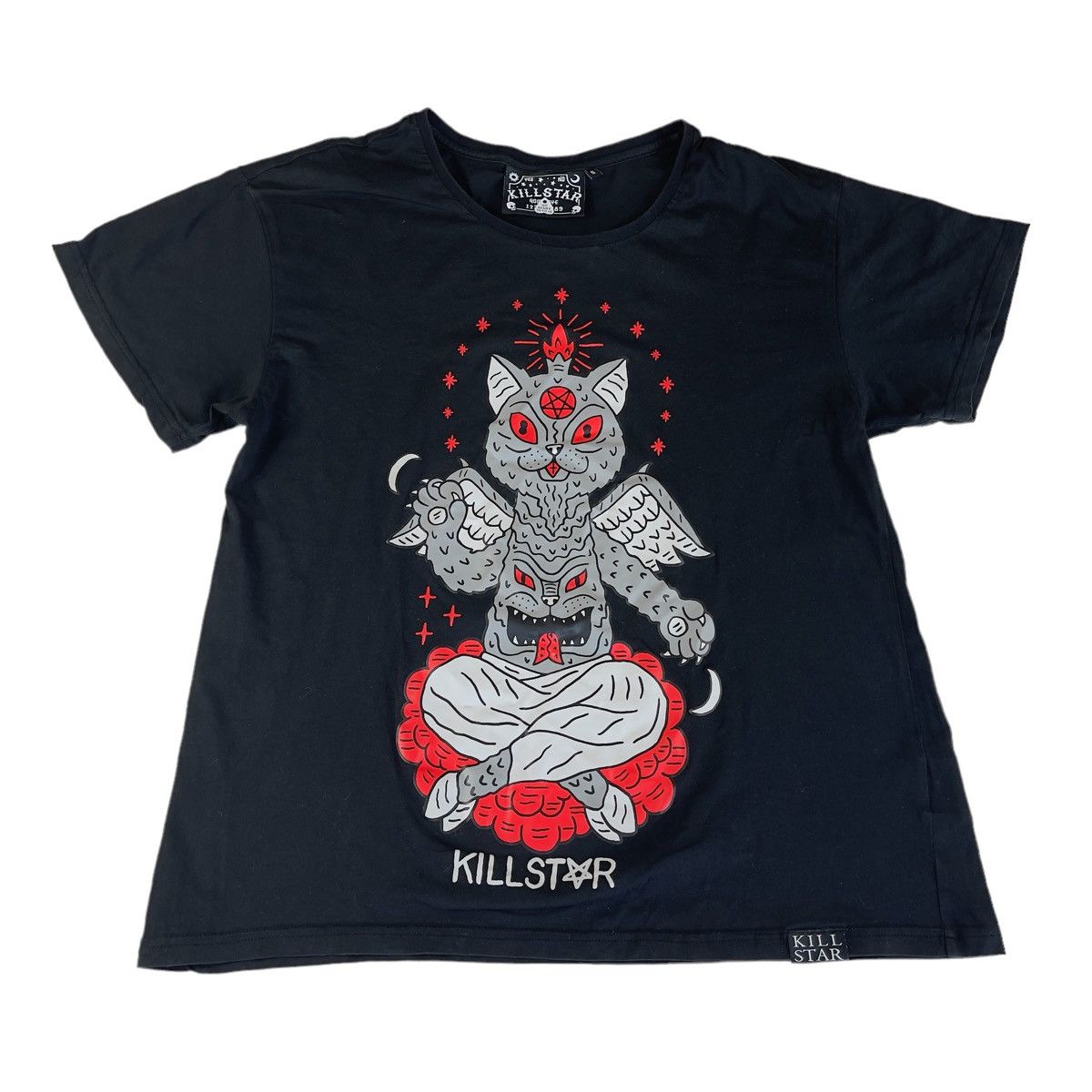 Killstar Killstar Cat Totem T Shirt Gothic Metal S Oversized Womens ...