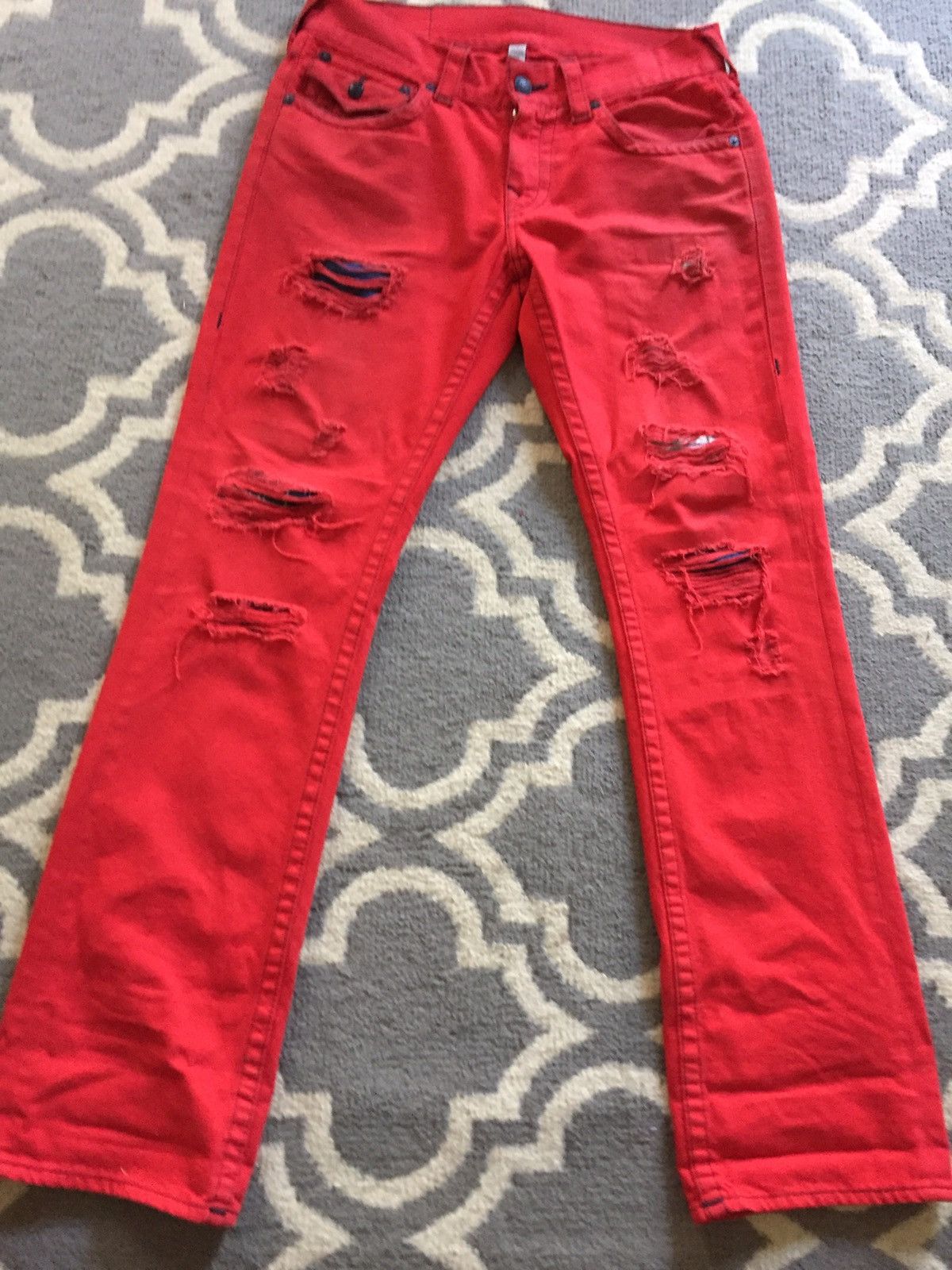 True Religion Exclusive Red True Religion Jeans | Grailed