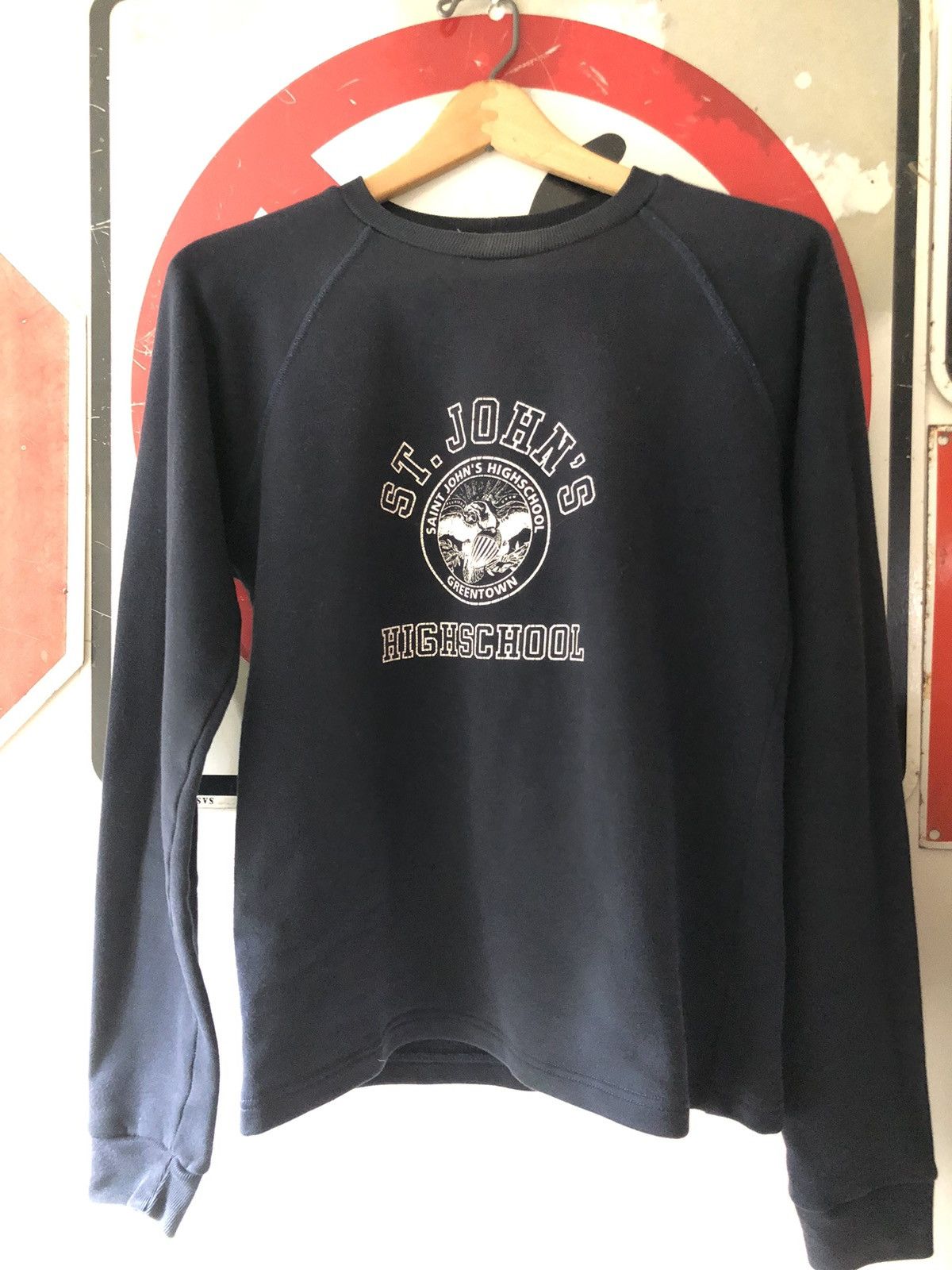 Raf Simons AW97 St. John’s High School Raglan Sweatshirt | Grailed