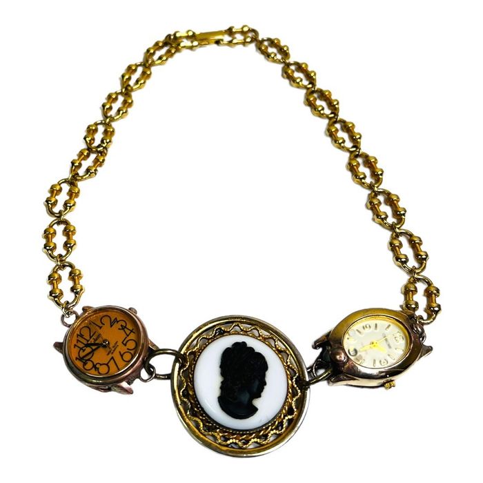 Handcrafted Vintage Glass Cameo Watch Necklace | Grailed
