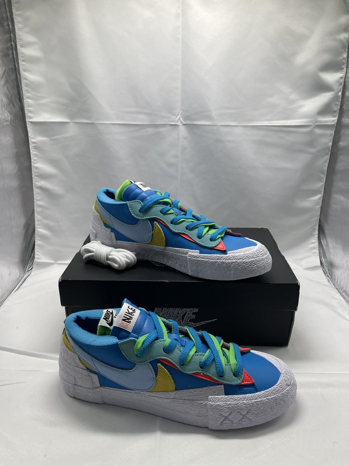Kaws × Nike × Sacai Nike Blazer Low Sacai Kaws Neptune Blue | Grailed