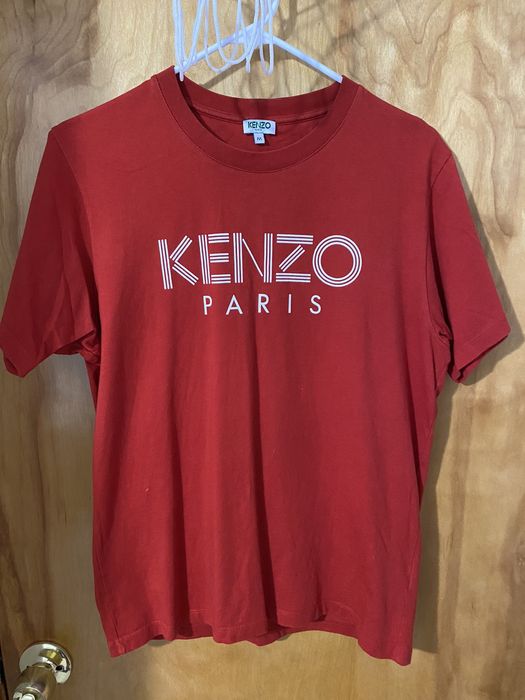 Kenzo Kenzo Paris Logo Tee Red | Grailed