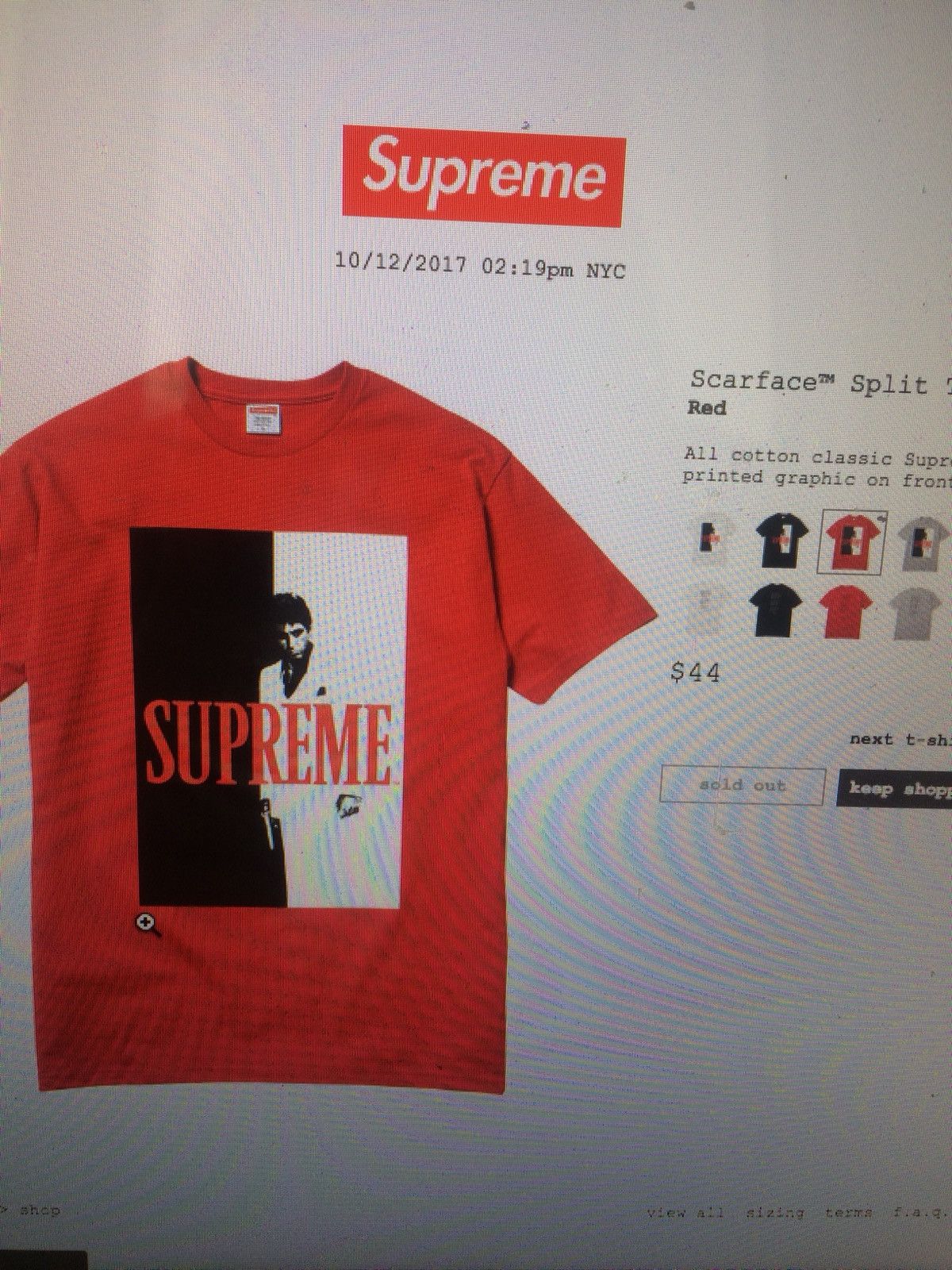 Supreme Scarface Split Tee | Grailed