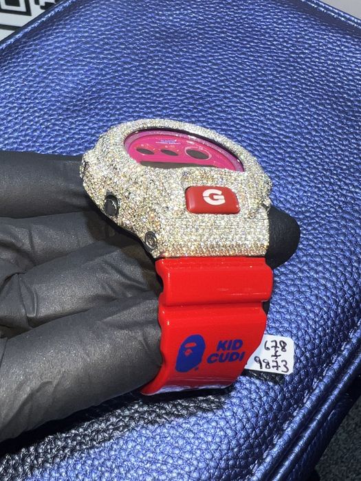 Bape Iced out BAPE/Kid Cudi G shock | Grailed