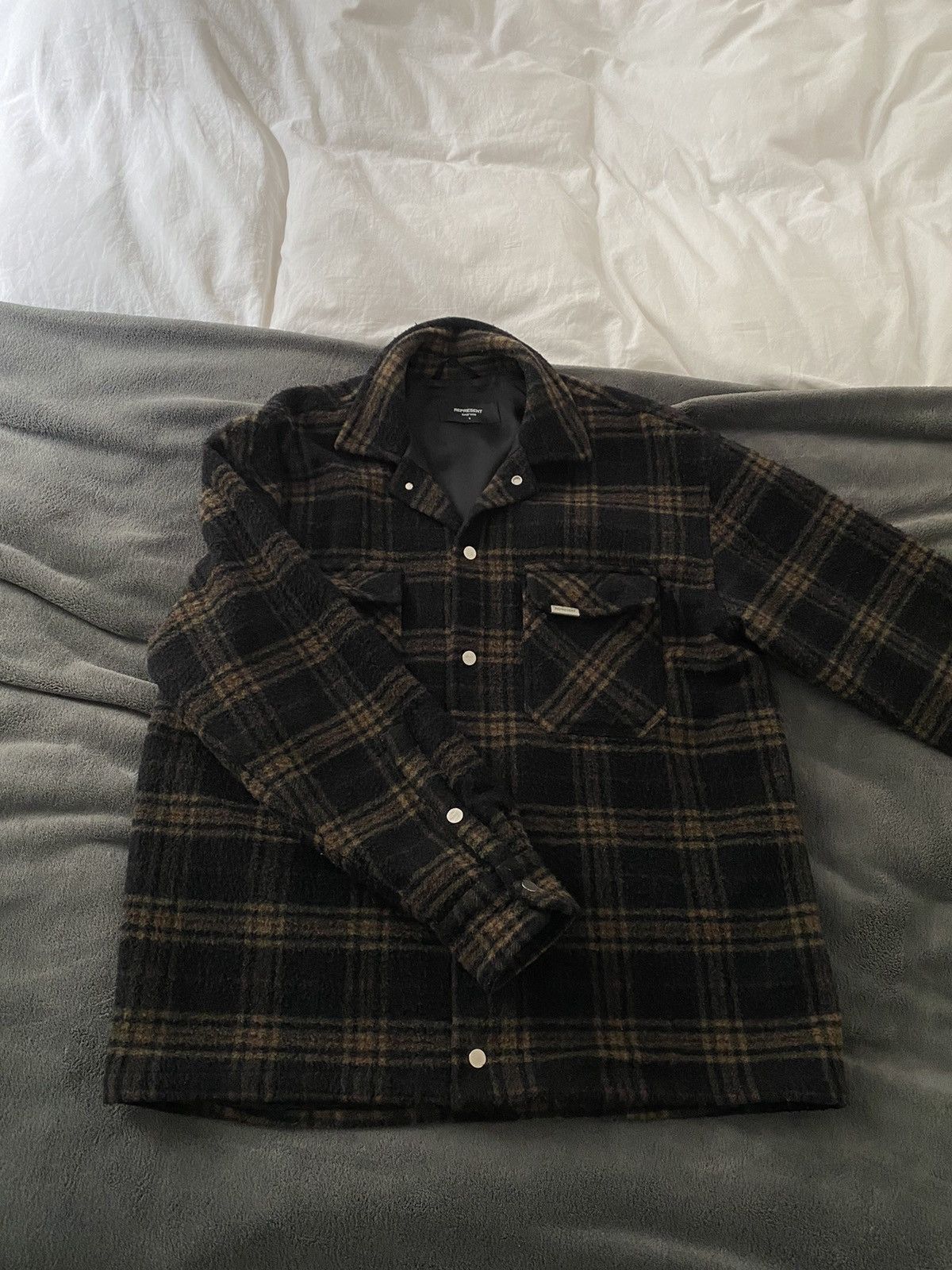 Represent Clo. Represent Tartan Wool Overshirt | Grailed