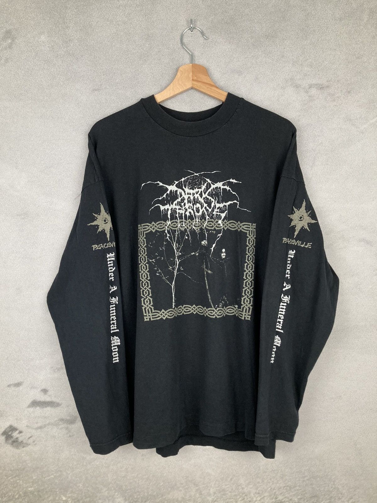 Band Tees × Rock T Shirt × Vintage Vintage Darkthrone RARE 90S Long Sleeve Black Metal | Grailed