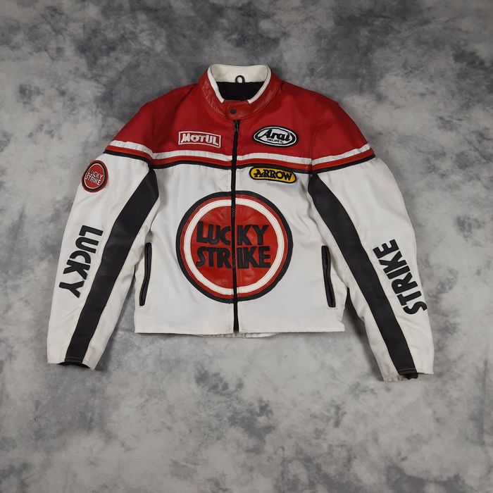 Genuine Leather Lucky Strike Racing Jacket leather details | Grailed
