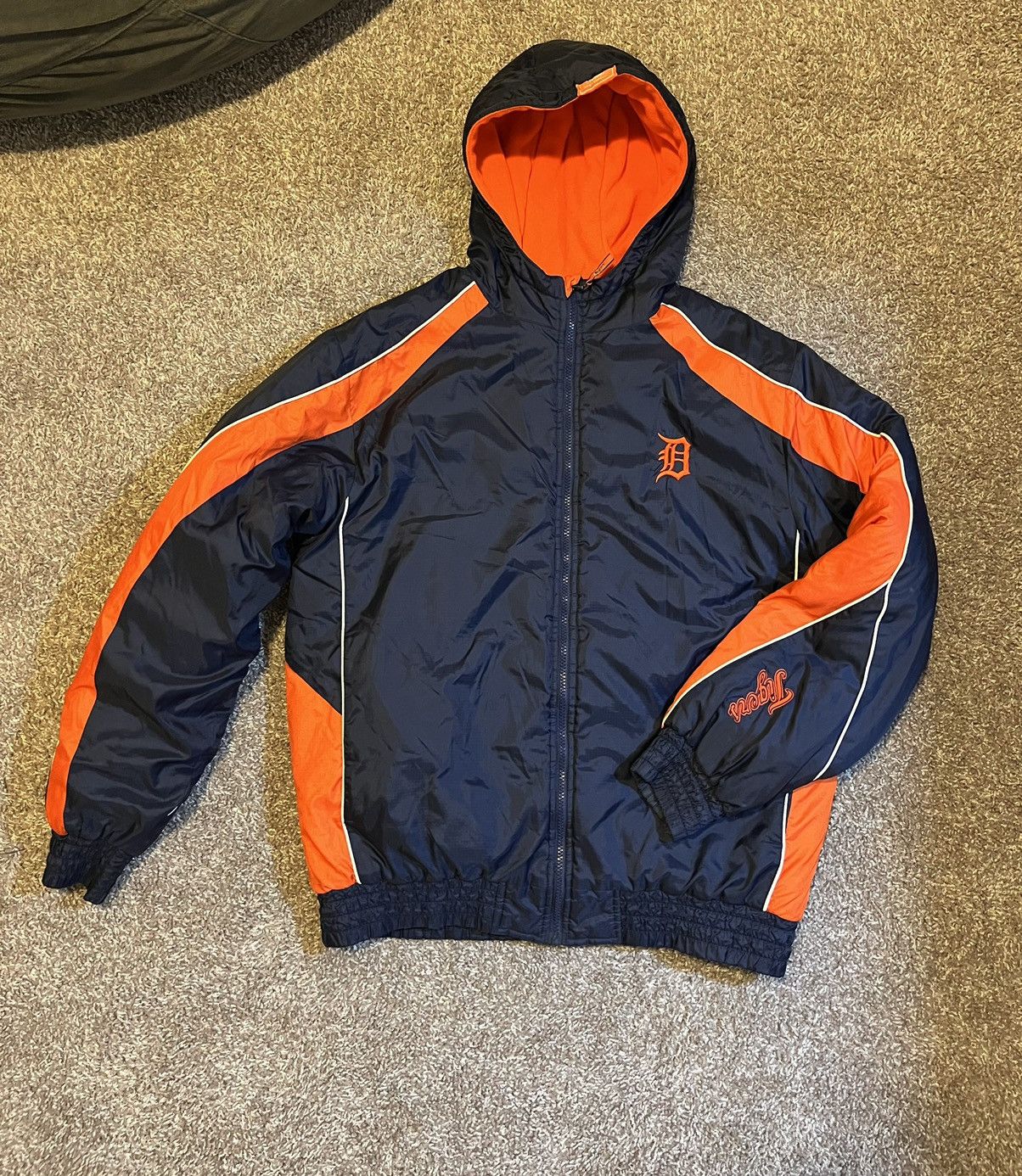 MLB × Streetwear × Vintage Detroit tigers baseball puffer jacket | Grailed