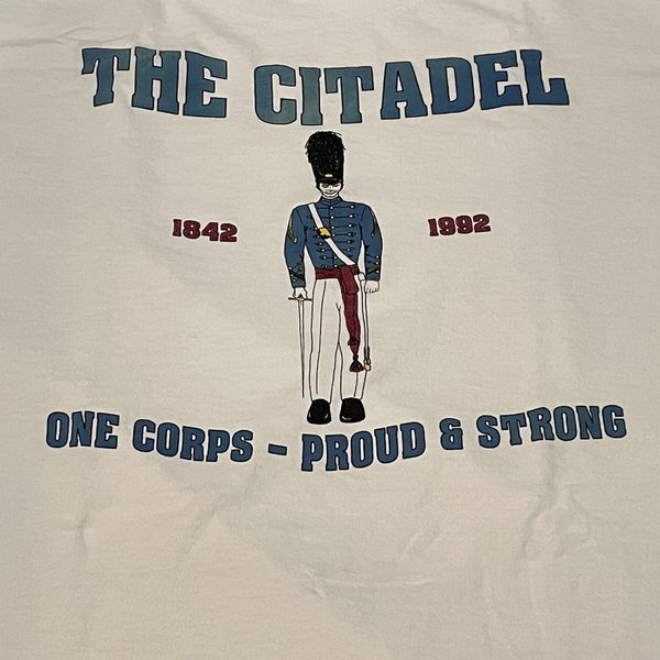 Vintage Vintage 90’s The Citadel One Corps Proun & Strong Art Tee | Grailed