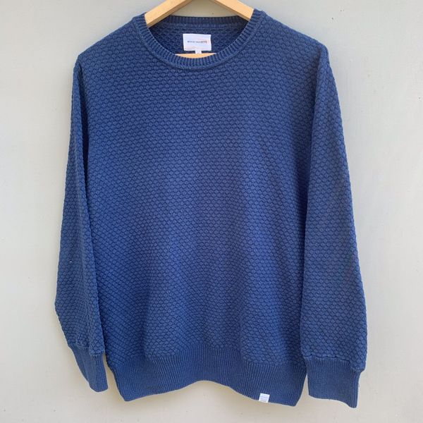 Norse Projects Norse Project Bjorne Bubble Blue Sweater SZ M | Grailed