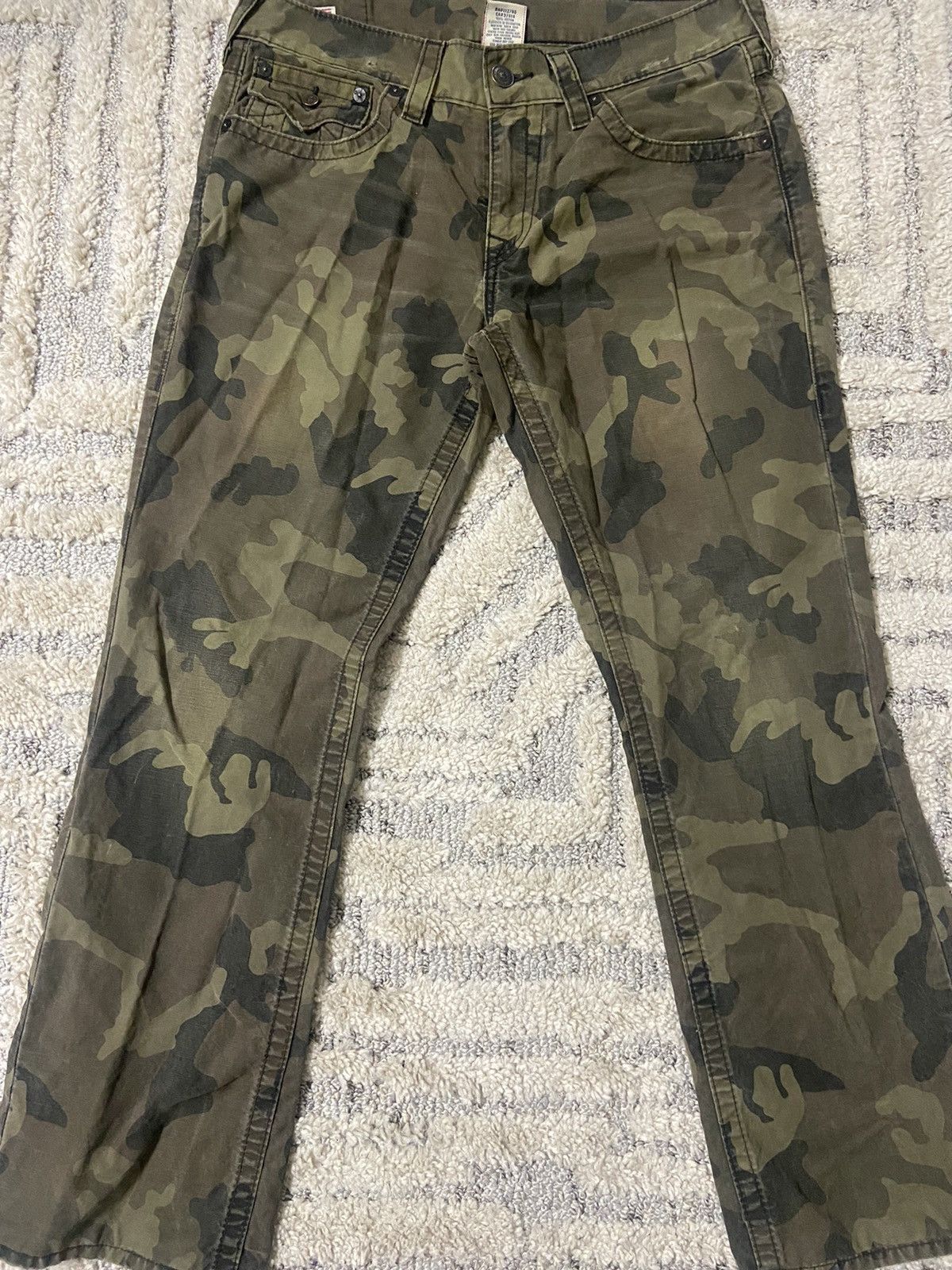 True Religion OWNED BY SEMETARY Camo Ricky Trueys | Grailed