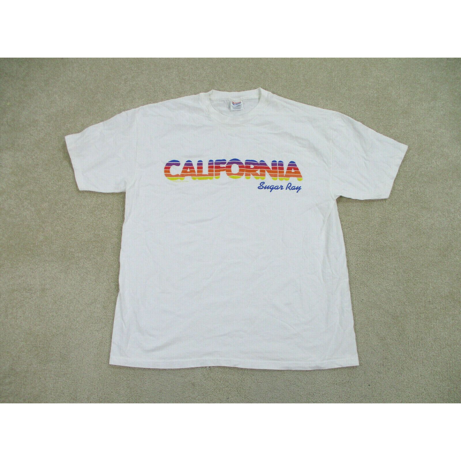 Hanes VINTAGE Sugar Ray Shirt Adult Extra Large White California Rock ...