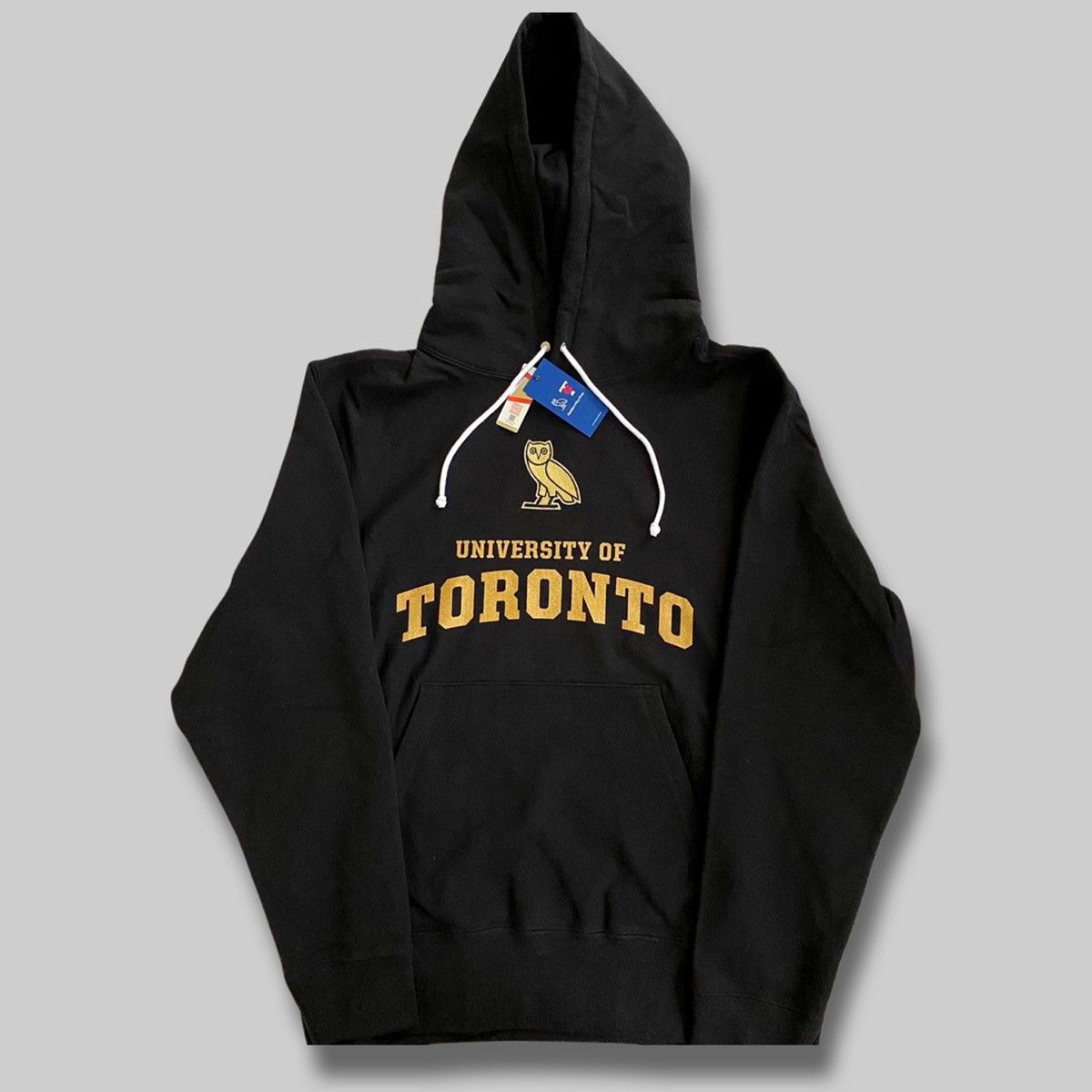 Drake × Nike × Octobers Very Own OVO X UofT HOODIE - Black and gol ...