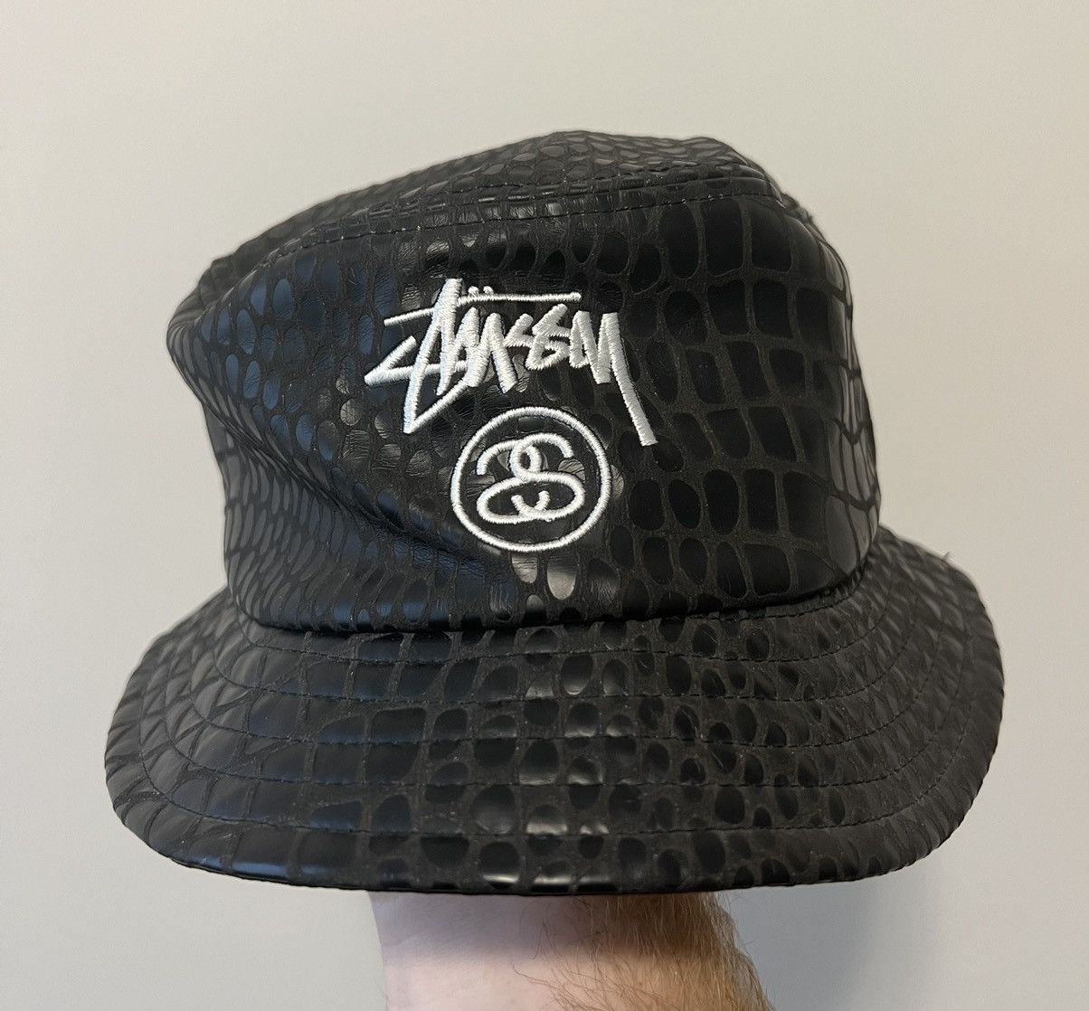 Stussy Stussy Fake Leather Bucket Hat | Grailed