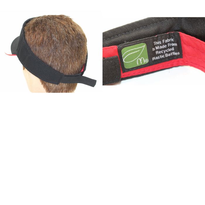 Vintage McDonalds Employee Worker Uniform Hat Cap Visor Fast Food Happy ...