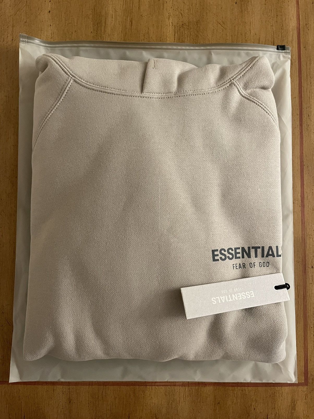 Pacsun Fear of God ESSENTIALS Tan/String Pullover Hoodie Size Large ...