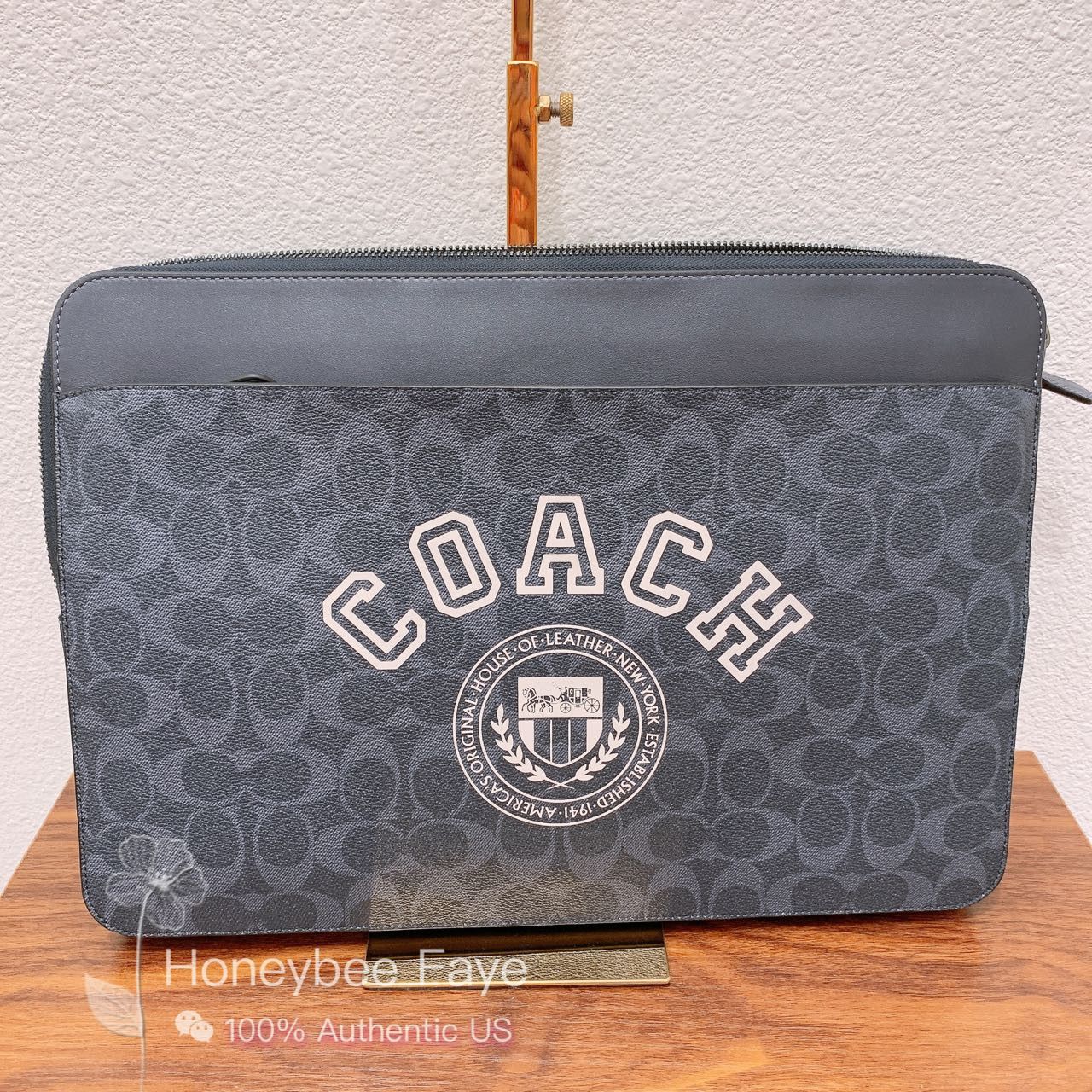 Coach Laptop Case In Signature Canvas With Varsity Motif | Grailed