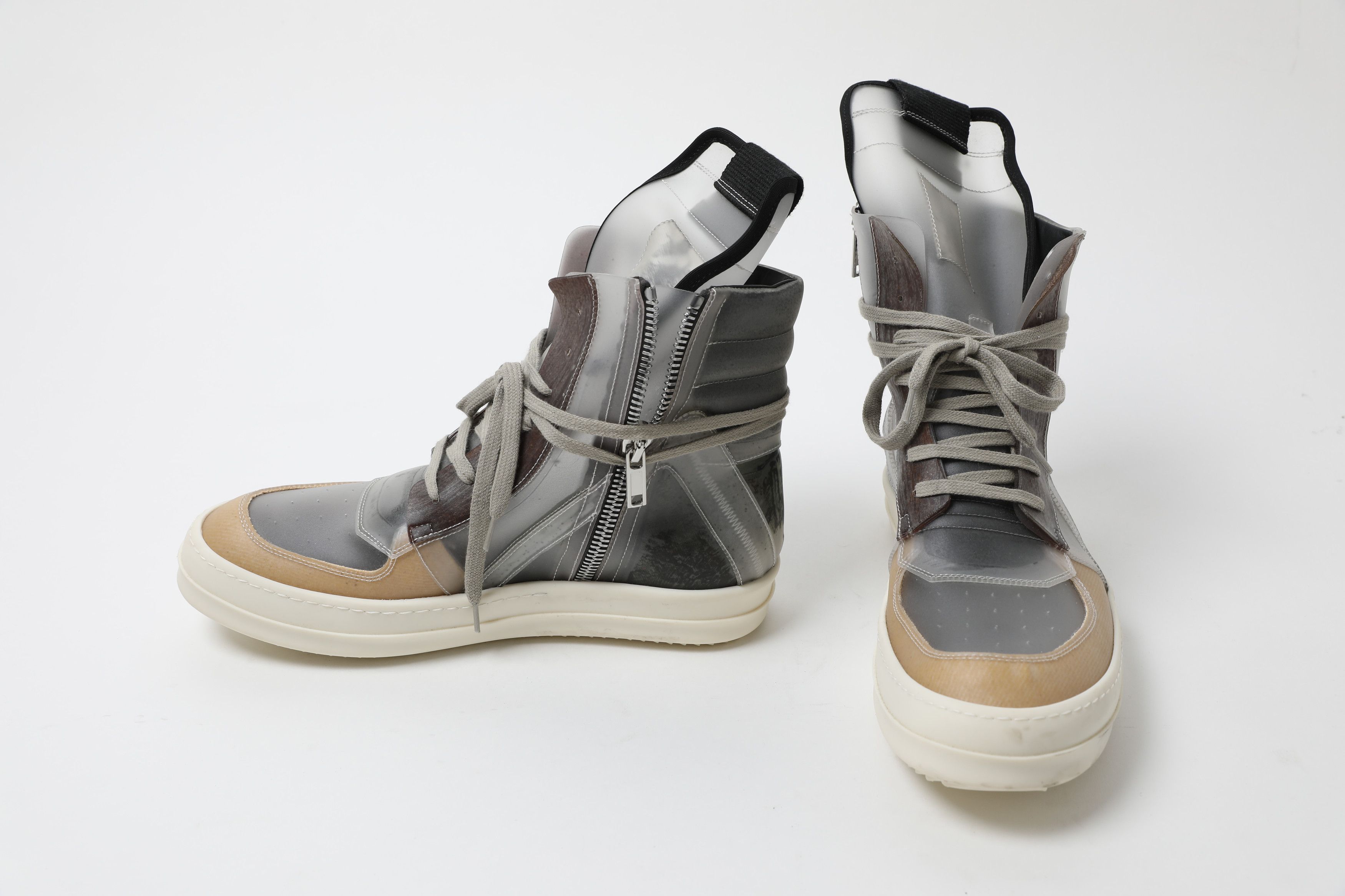 Rick Owens Transparent Geobasket High Sneakers | Grailed