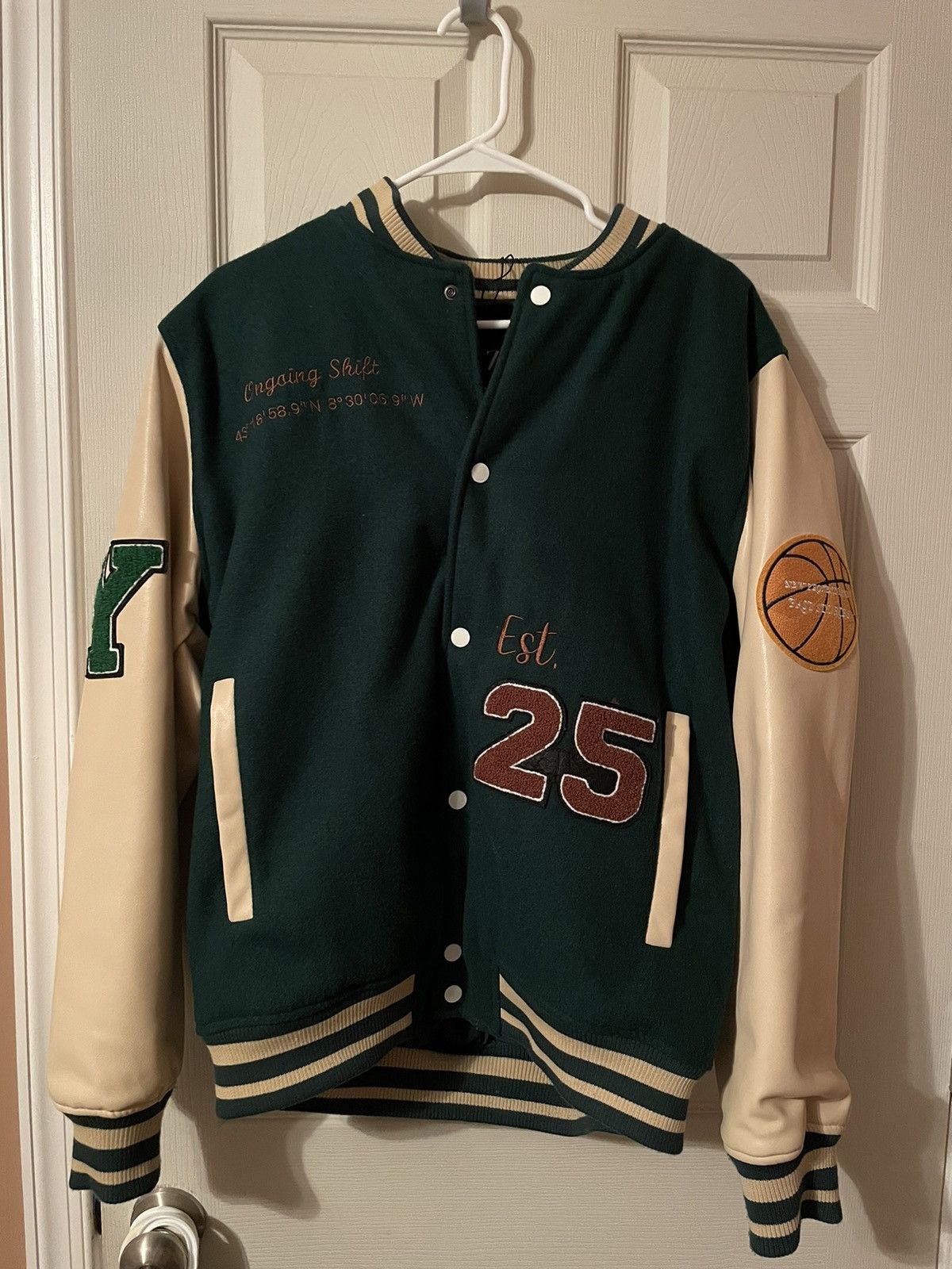 Designer × Streetwear × Zara Zara Green Crystal Clear Varsity Bomber ...