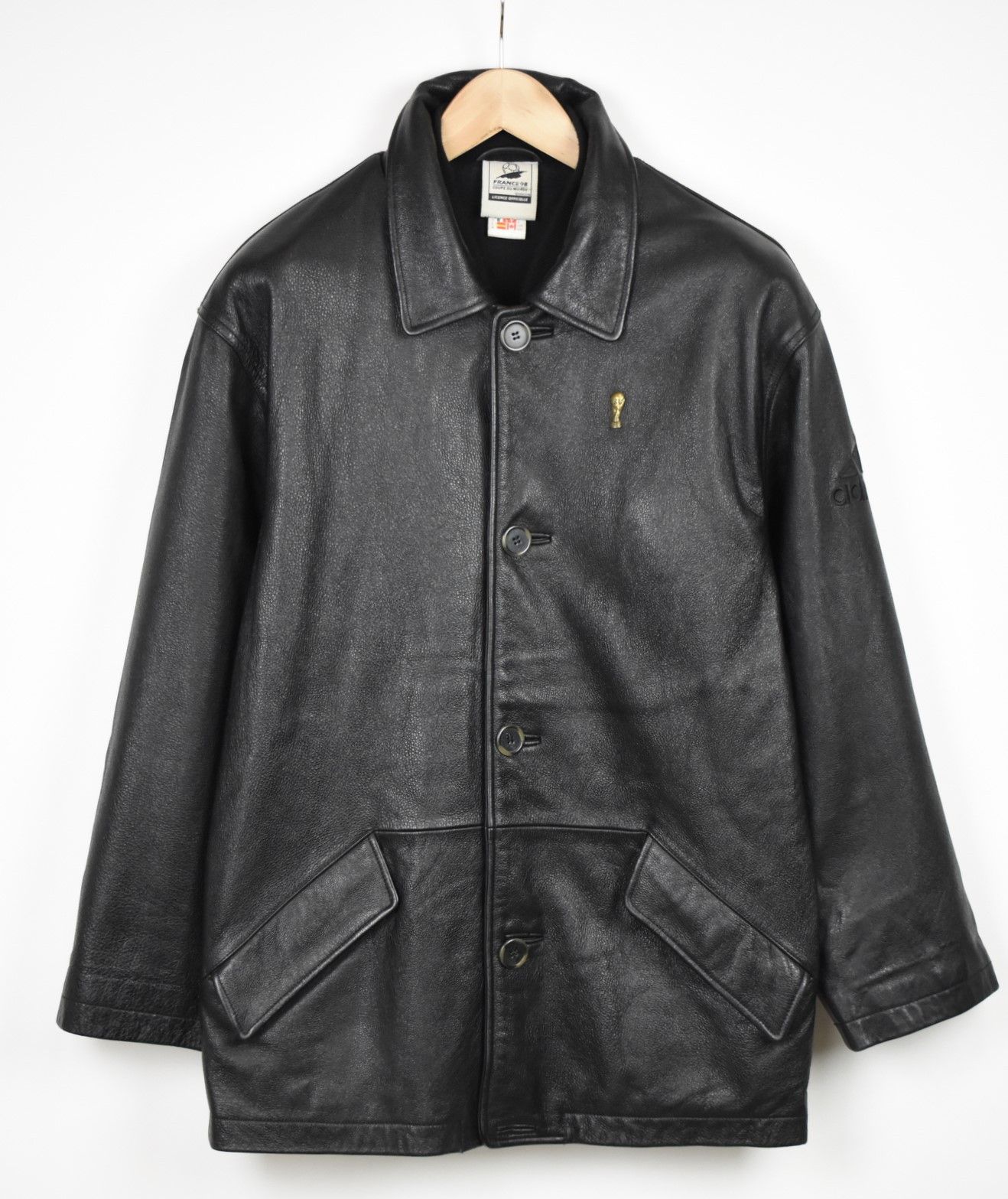 Adidas ADIDAS France 98 Fifa World Cup Jacket Men's MEDIUM Leather ...