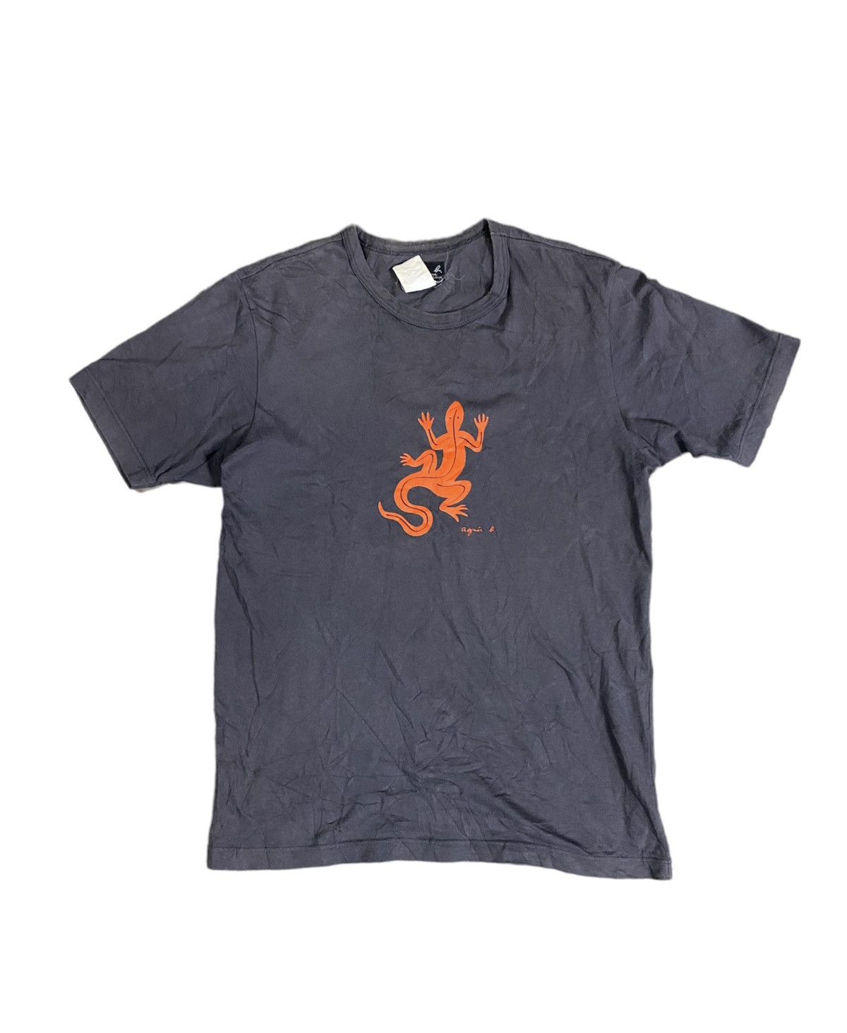 Agnes B. × Vintage Vtg Agnes B iconic lizard logo tee | Grailed