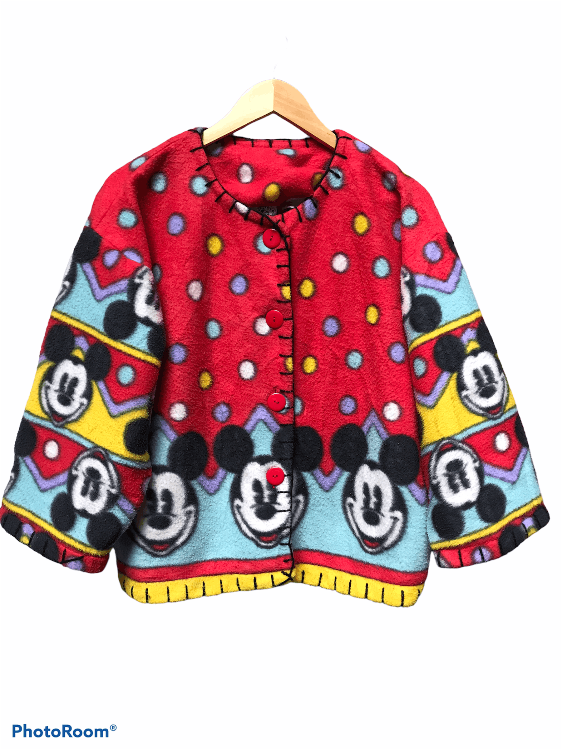 Disney Vintage Micky Mouse Fleece Cropped Jacket | Grailed
