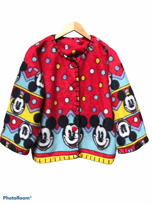 Disney Vintage Micky Mouse Fleece Cropped Jacket | Grailed