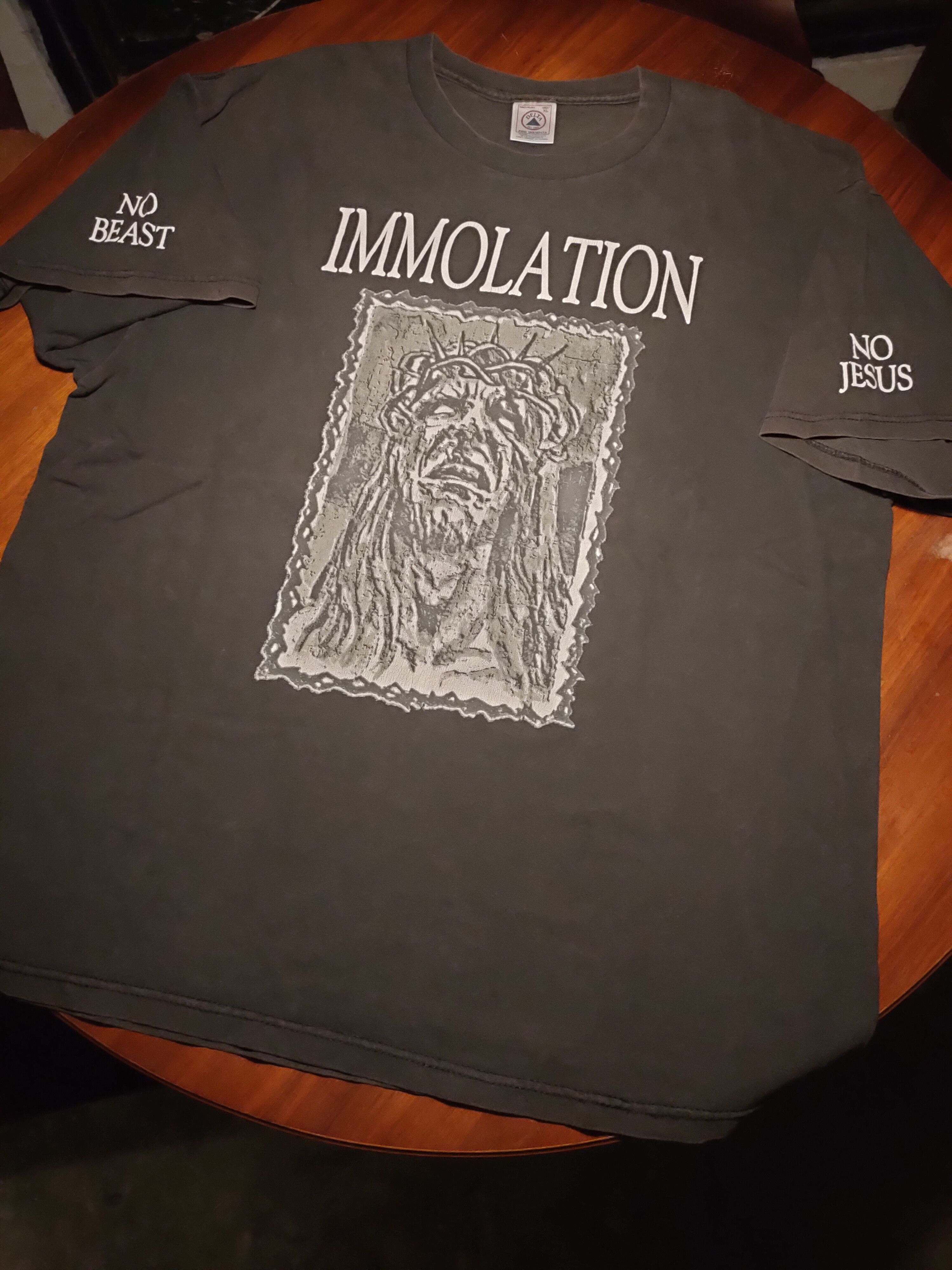 Band Tees Vintage 90s Immolation (No jesus,No Beast) shirt | Grailed