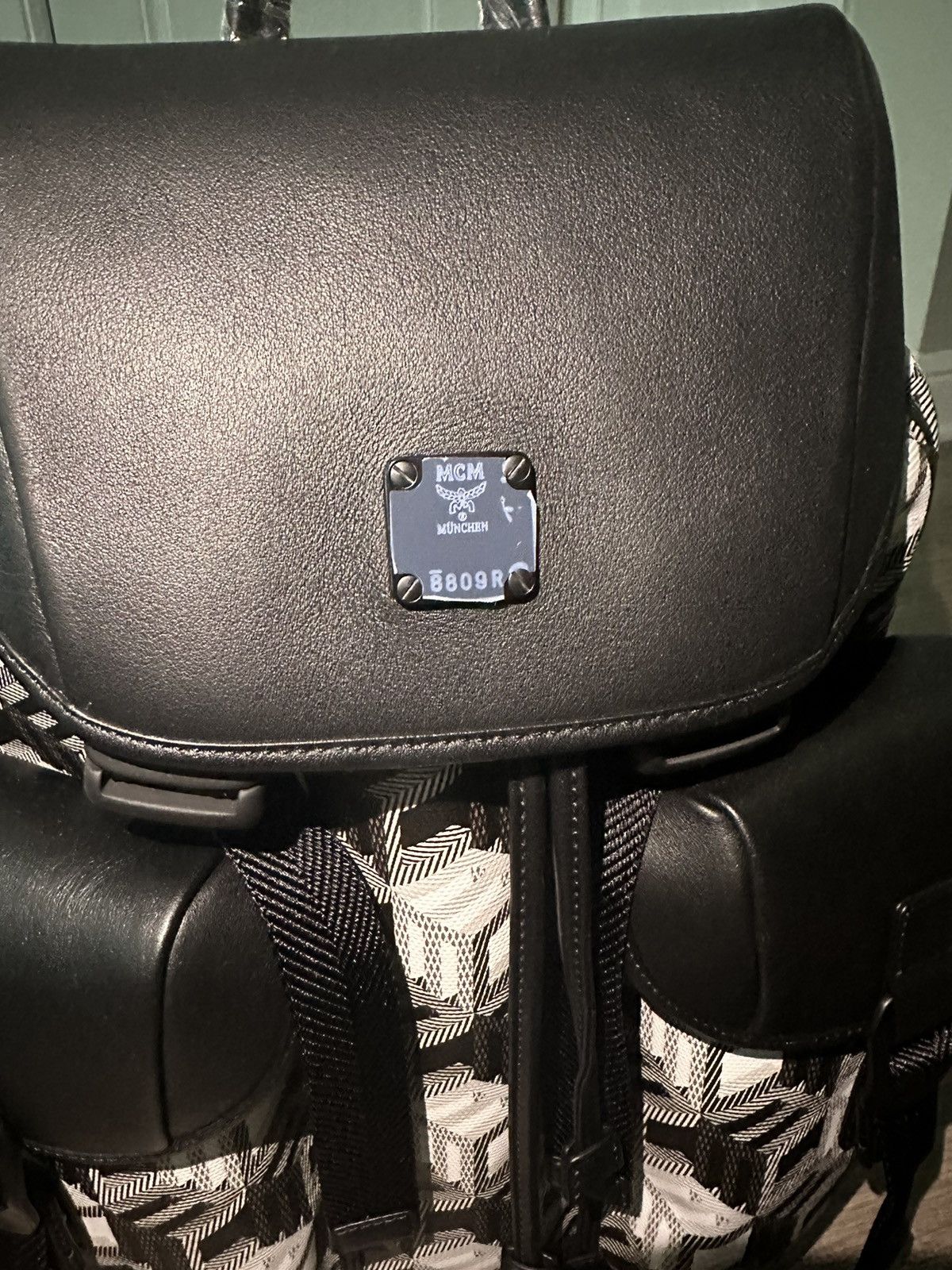 MCM Black & White MCM Cubic Backpack | Grailed