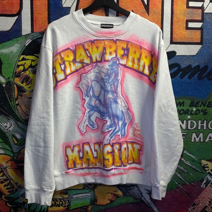 Streetwear Unwanted Strawberry Mansion Knight Airbrush Sweater Size ...