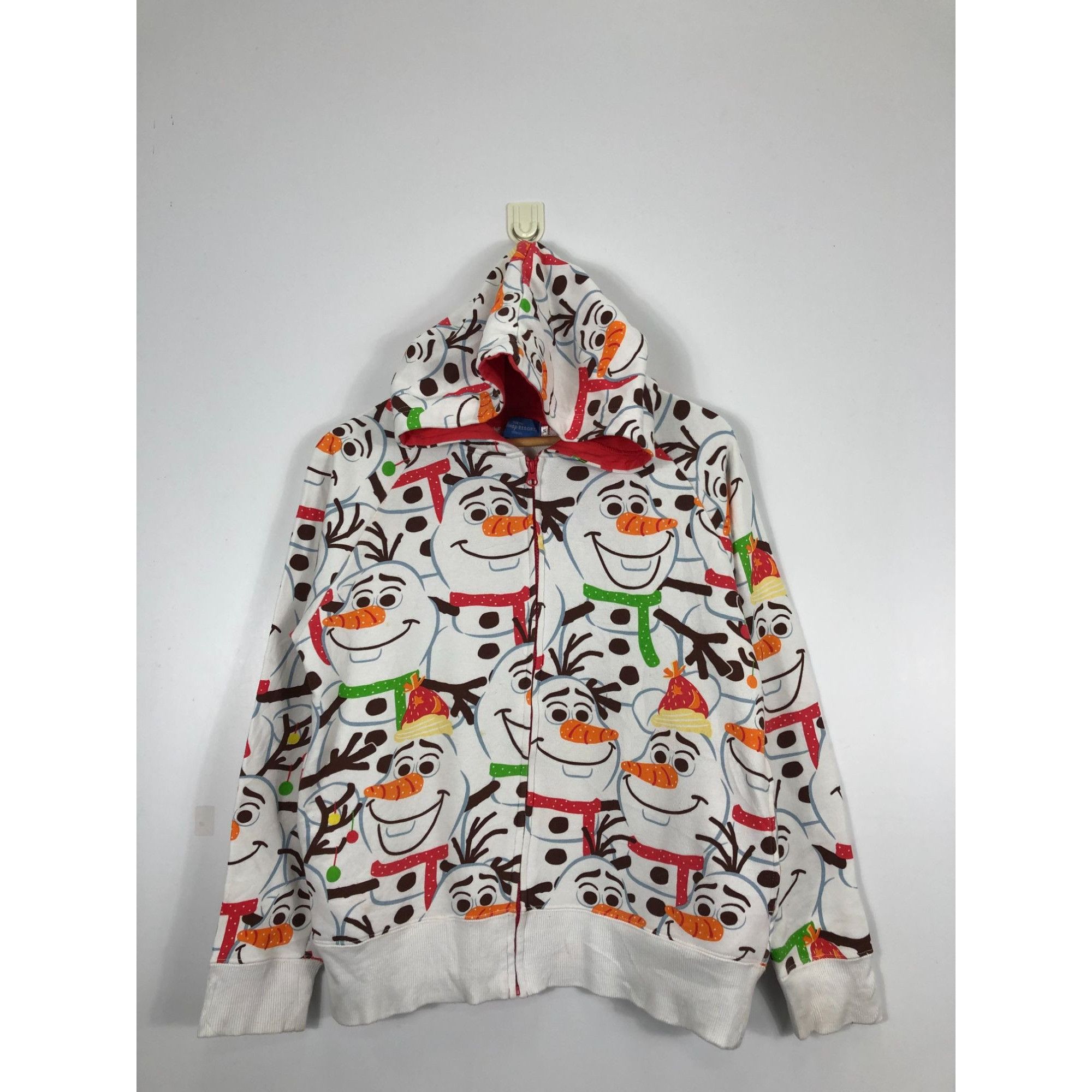 Vintage Vintage Alloverprint Frozen Olaf Disney Resort Pullover Hood ...