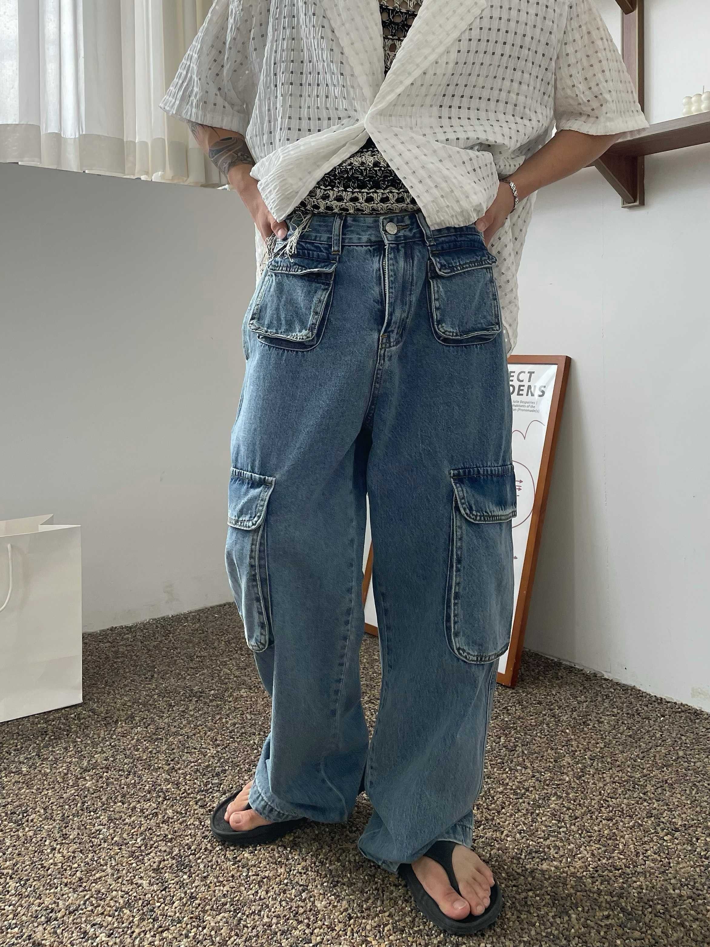 Japanese Brand × Jean × Streetwear Japanese Big Pocket Jeans | Grailed