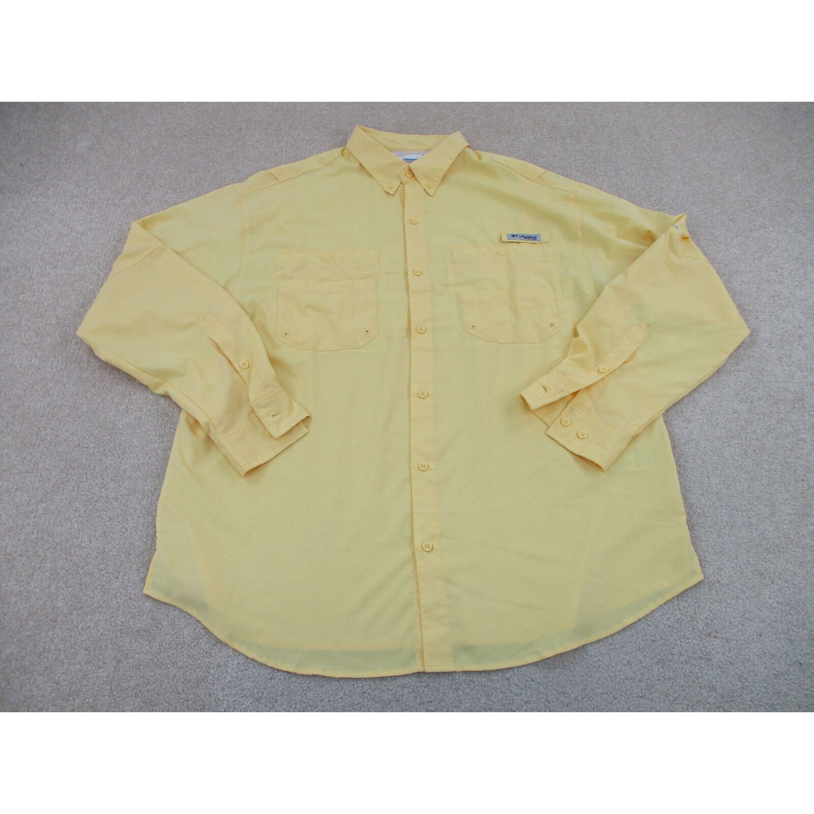 Vintage Columbia Shirt Adult Extra Large Yellow Button Up Fishing ...