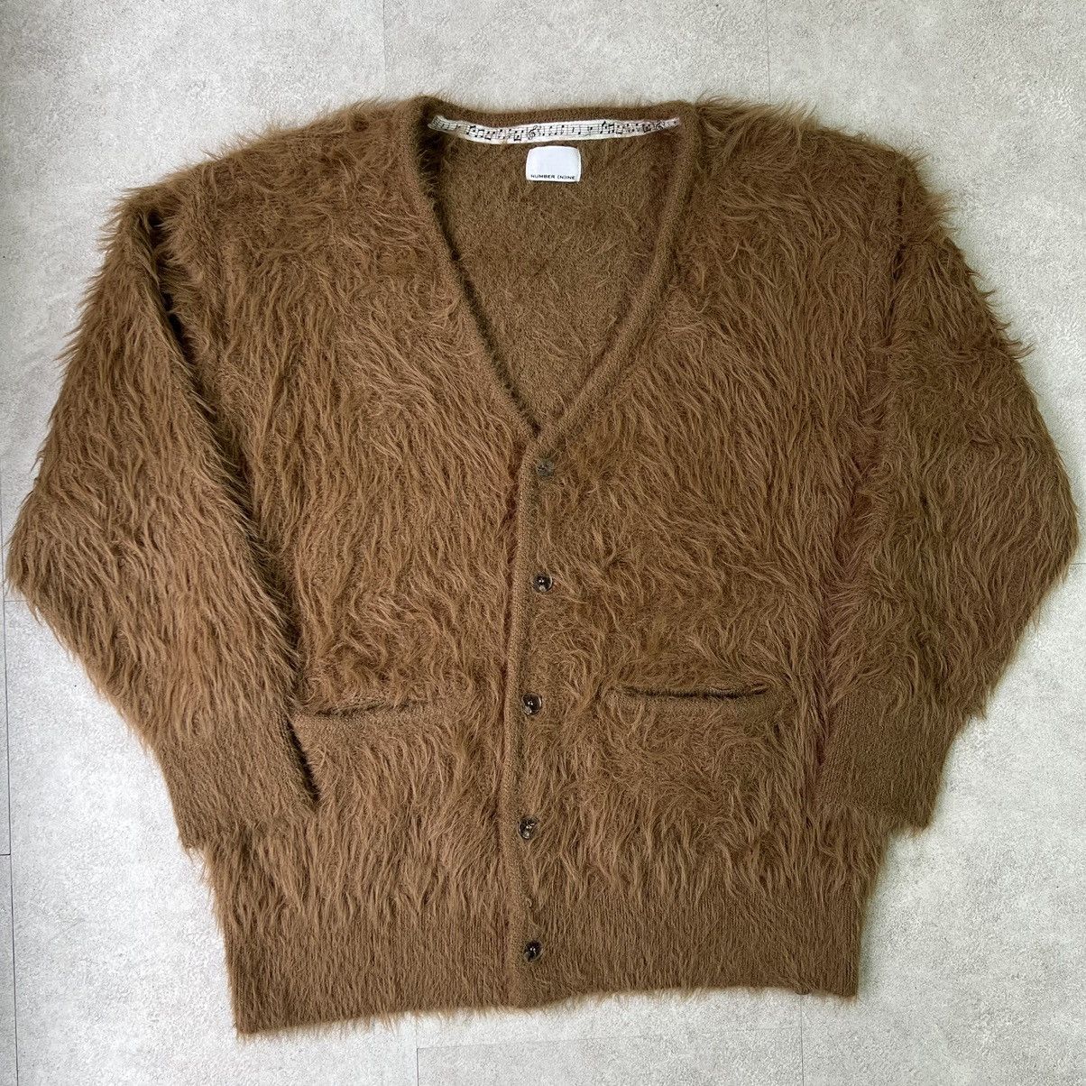 Number (N)ine Number Nine Fether mohair knit cardigan | Grailed
