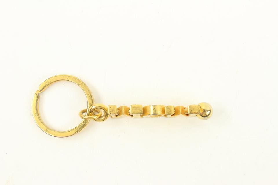 MCM MCM Gold Visetos Logo Keychain 118m41 | Grailed