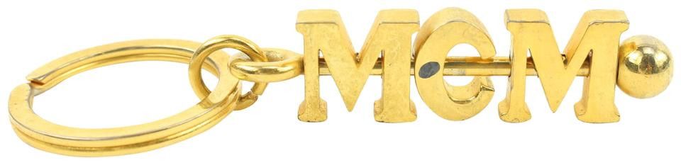 MCM MCM Gold Visetos Logo Keychain 118m41 | Grailed