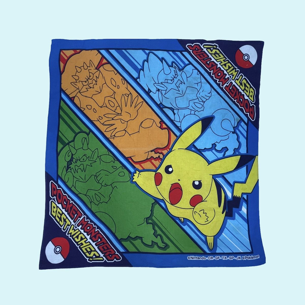 Pokemon × Streetwear × Vintage POKEMON BANDANA HANDKERCHIEF NECKERCHIEF ...