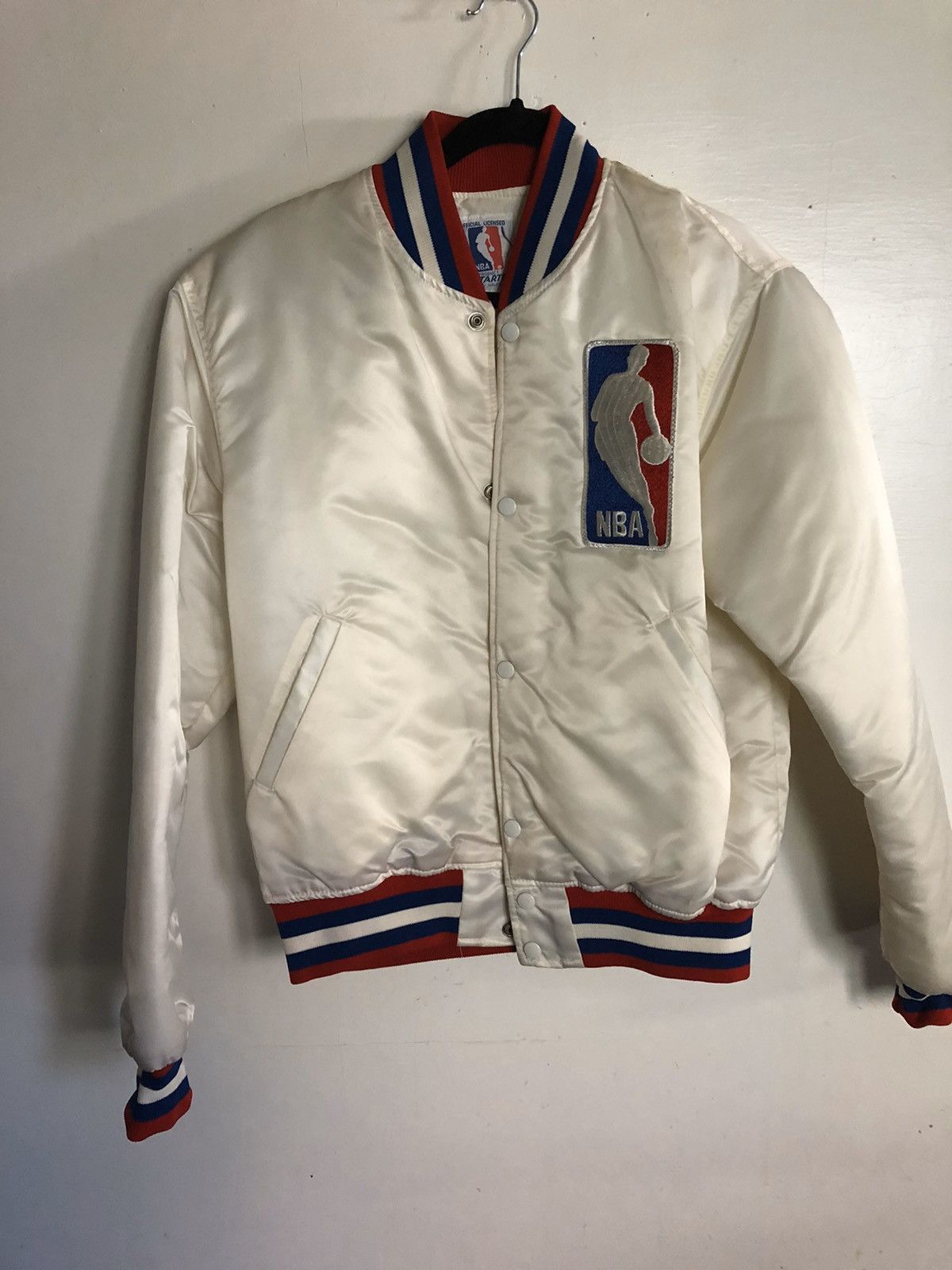 Starter Very Rare NBA All White Starter Jacket | Grailed