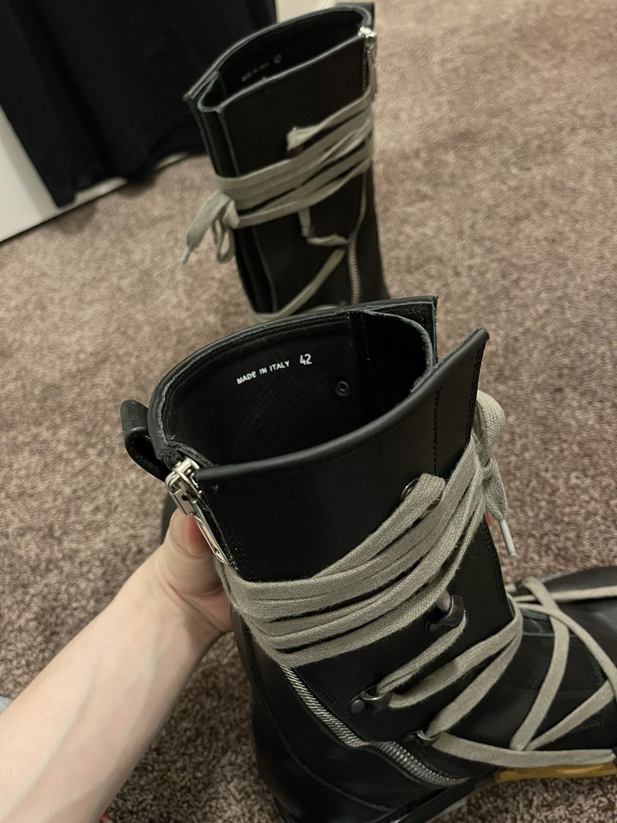 Rick Owens Glitter FW17 Lego Pentagram Boots | Grailed