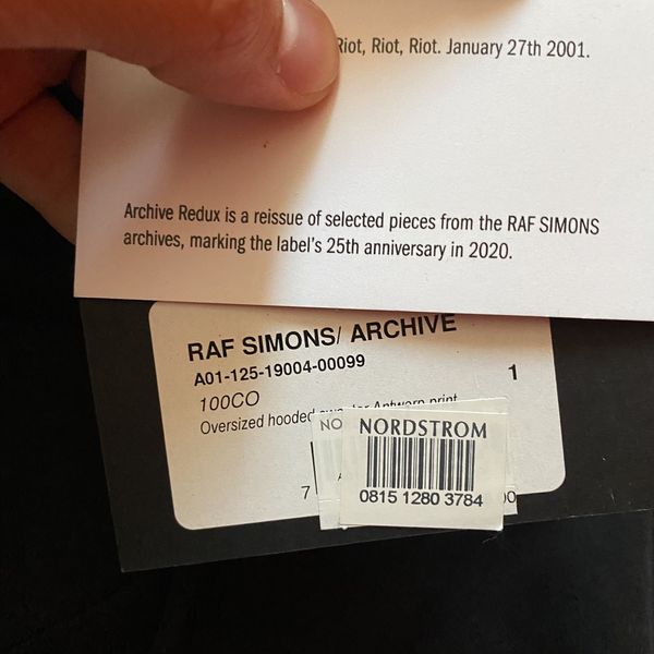 Raf Simons Raf Simons Riot Riot Riot Antwerp hoodie | Grailed