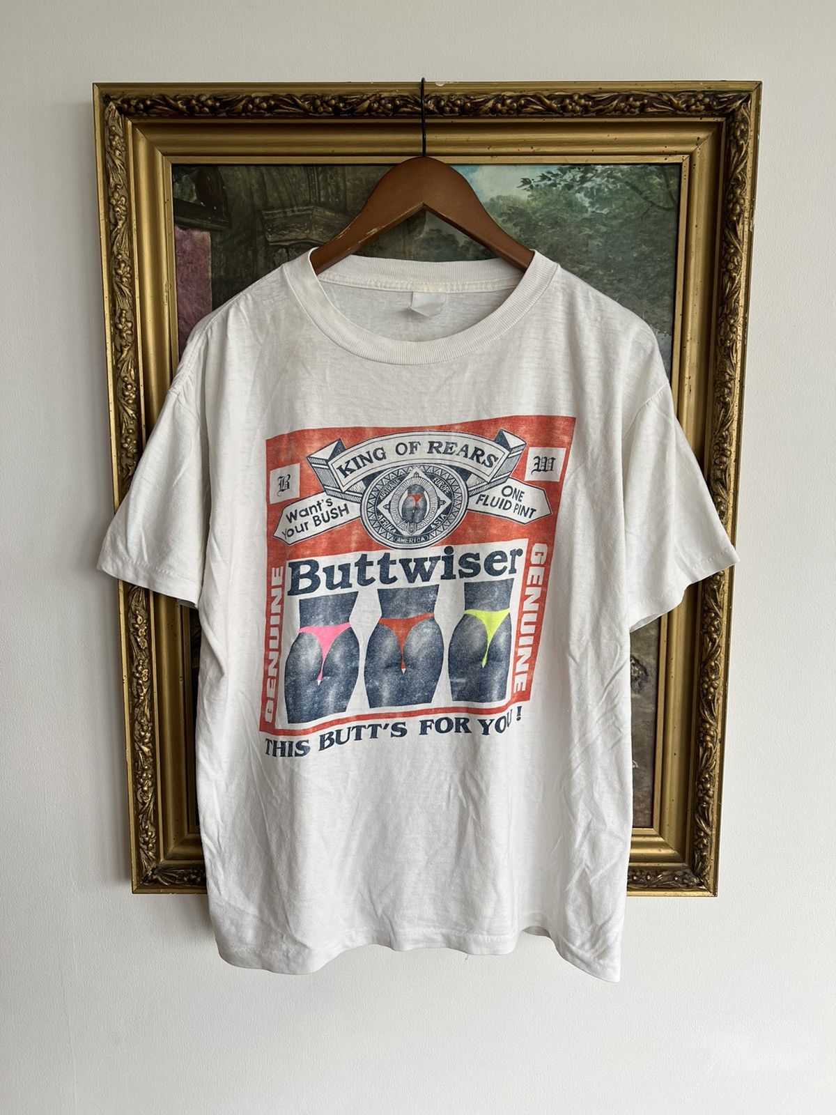 Art × Budweiser × Vintage Vintage 90s Budweiser Buttwiser King of Rears ...