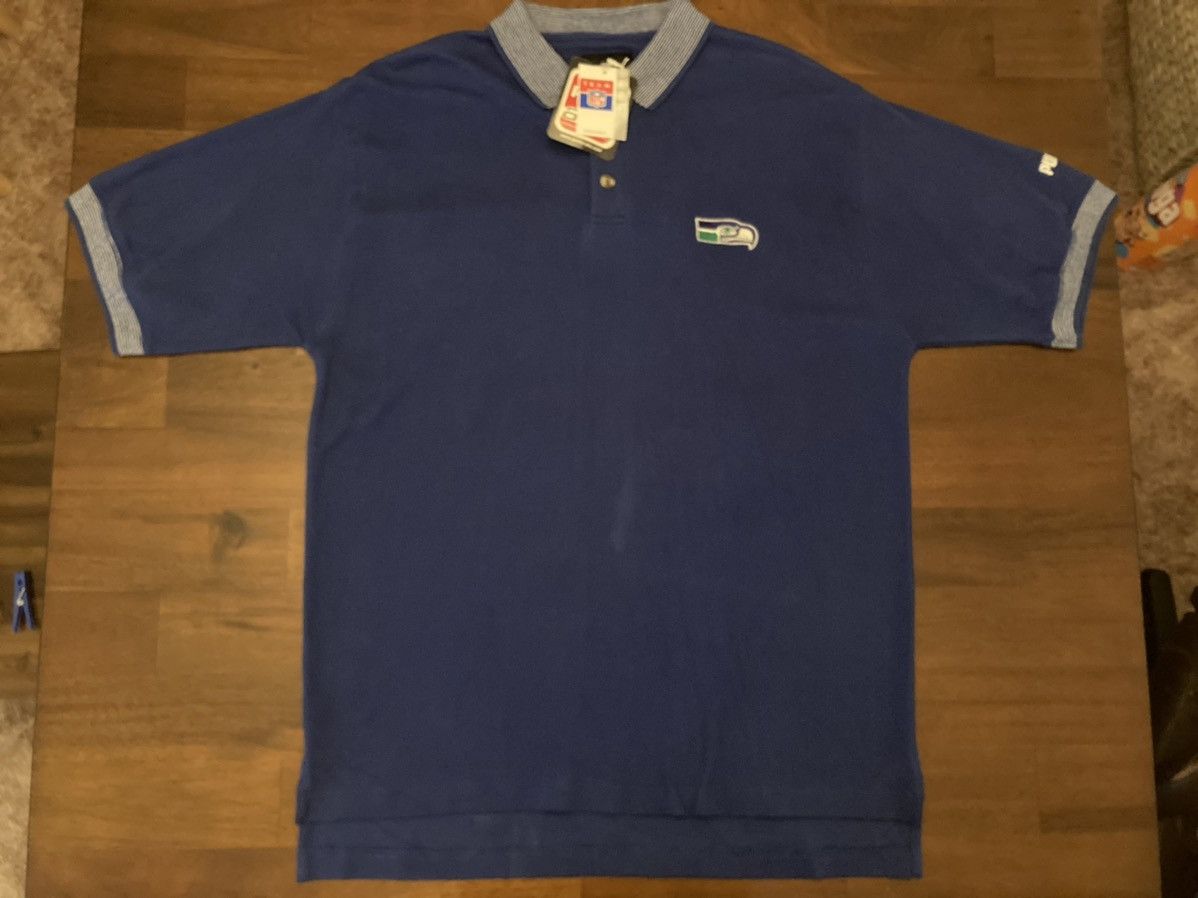 Vintage 1999 Vintage NFL Puma Seahawks Short Sleeve collared Shirt ...