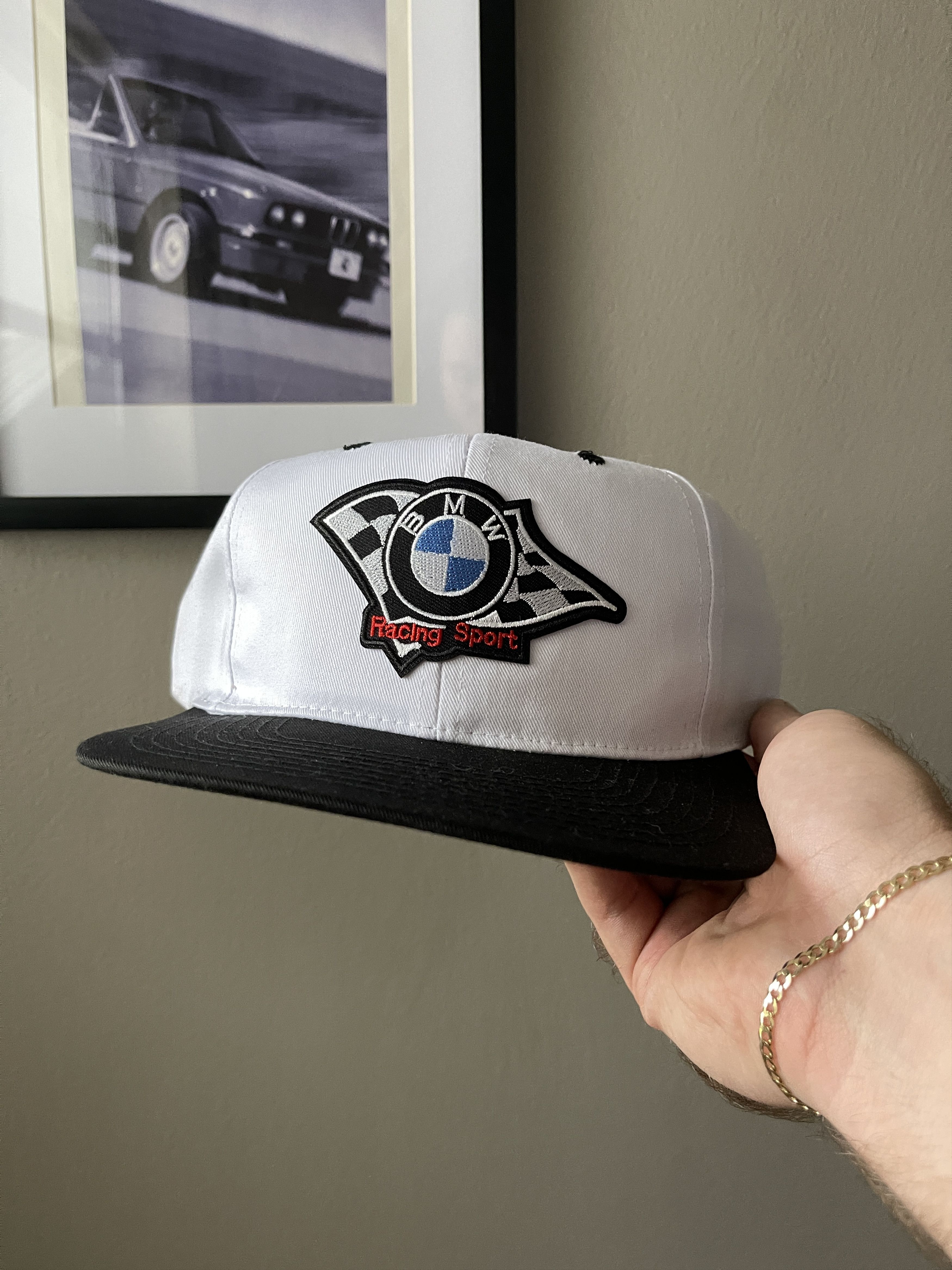 Vintage 90s Vintage BMW Racing Sport SnapBack Hat NOS | Grailed