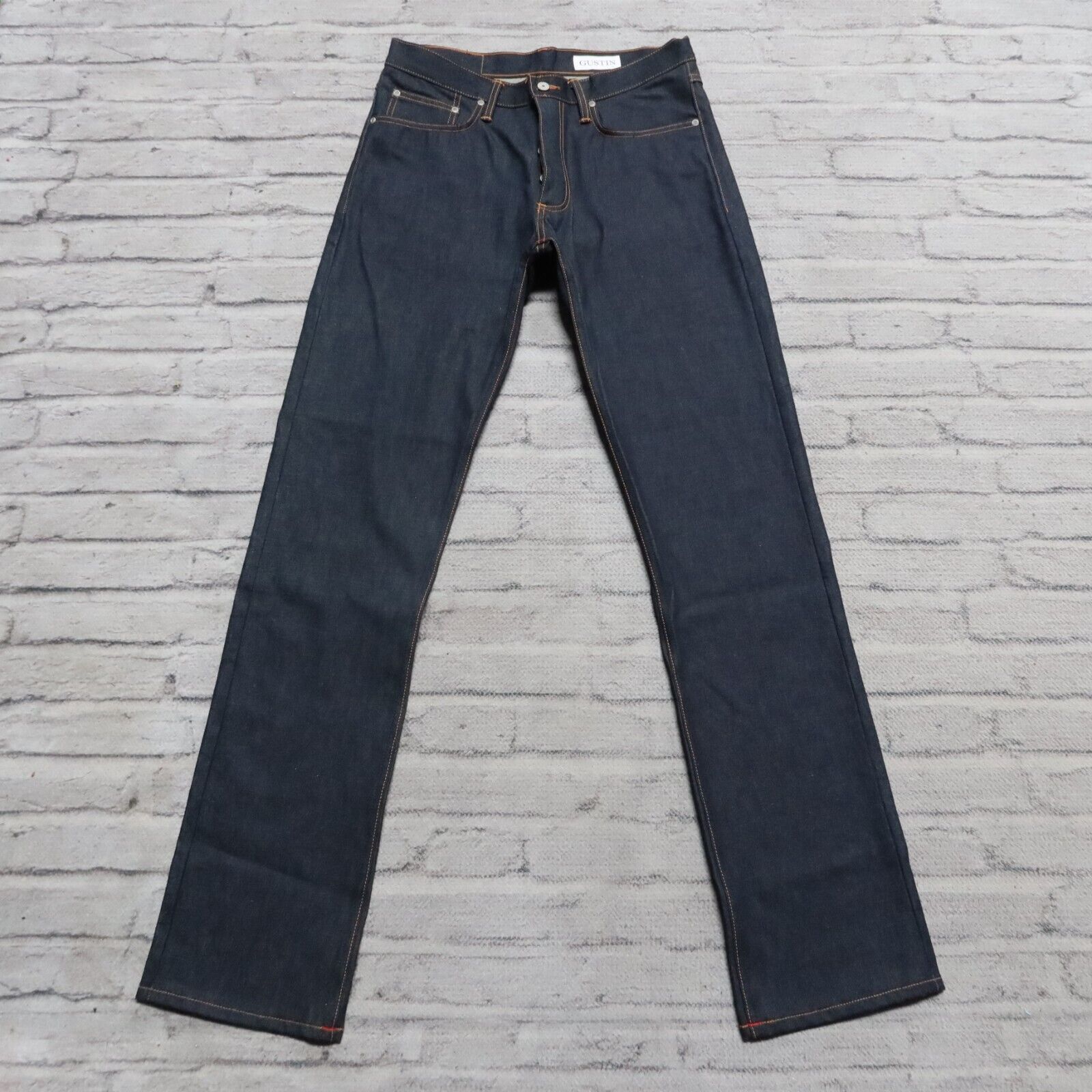 Vintage New Gustin Selvedge Denim Jeans Raw Made in USA Straight | Grailed