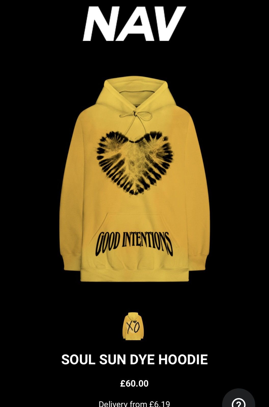 The Weeknd Nav x Xo soul dye hoodie | Grailed