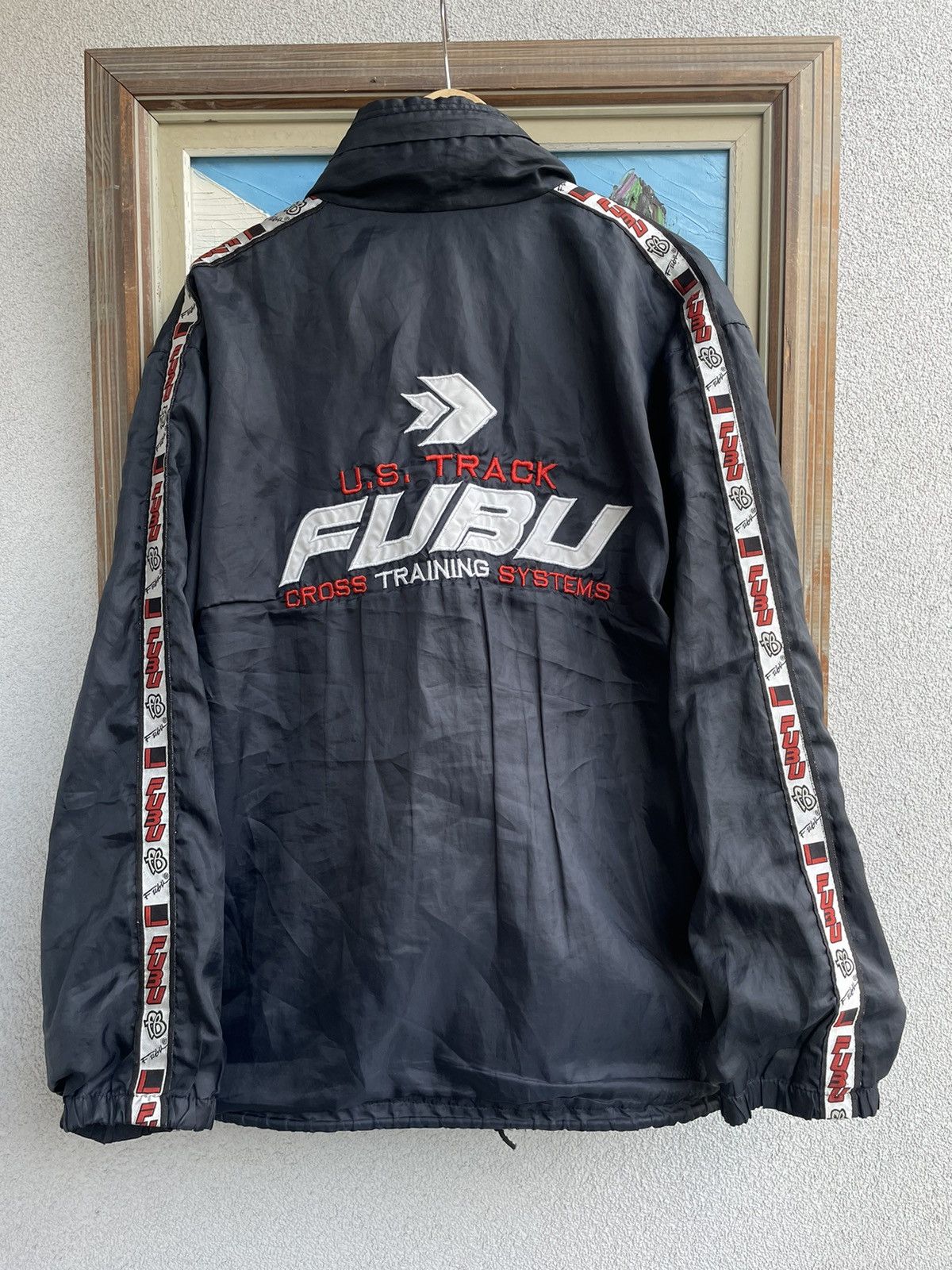 Fubu × Vintage Vintage Fubu Sports Track Top Jacket Black Rap Streetwear | Grailed