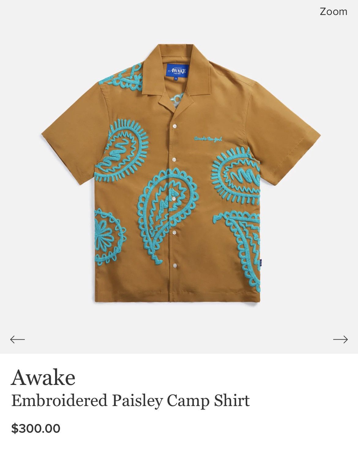 Awake NY Awake embroidered paisley camp shirt | Grailed