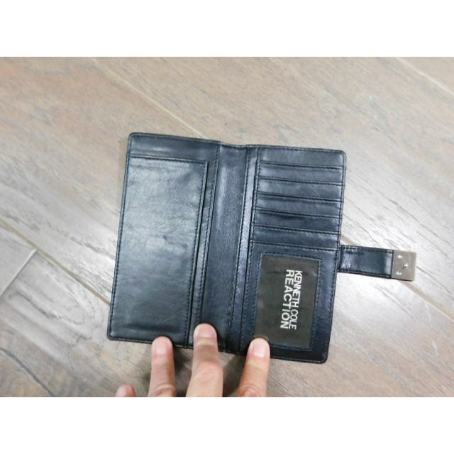 Kenneth Cole Kenneth Cole Reaction Black Thin Snap Closure Leather ...